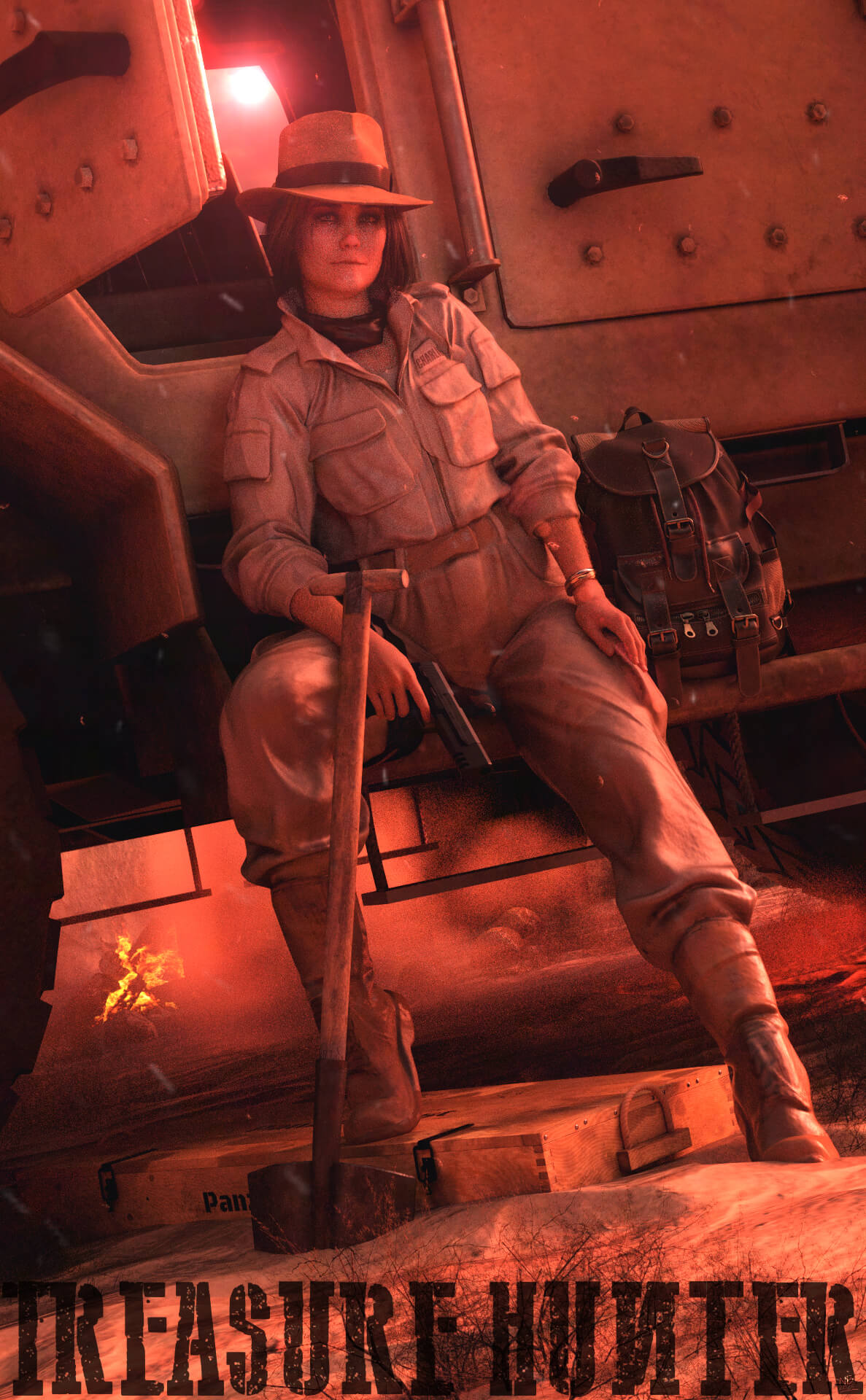 Treasure Hunter 3D Render, Digital Art by nick_brown1967