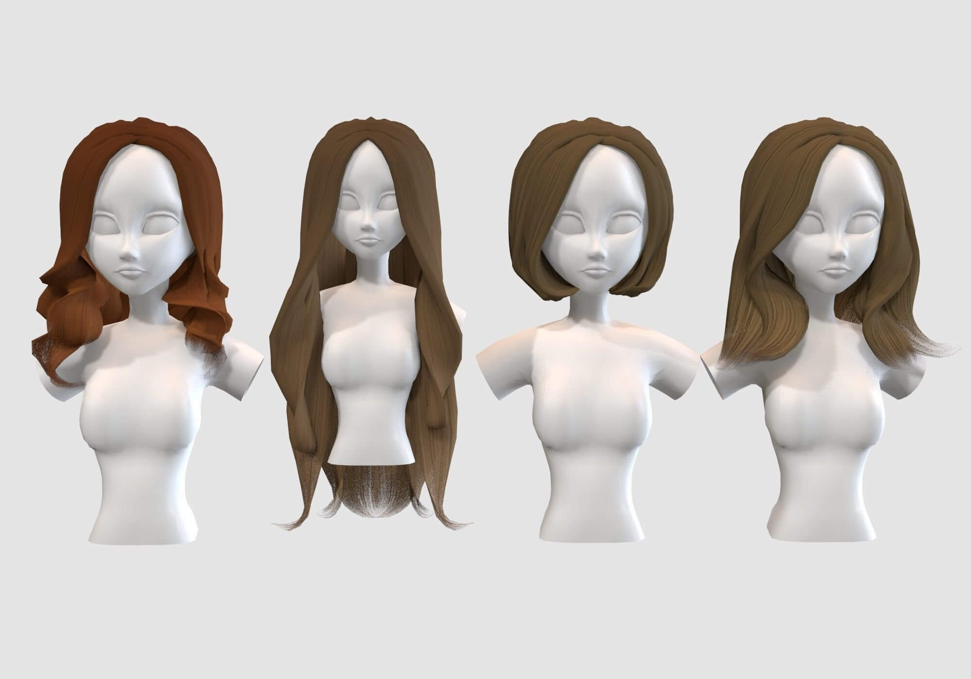 90 Female and Male Hairstyles Collection - 3D Model by nickianimations