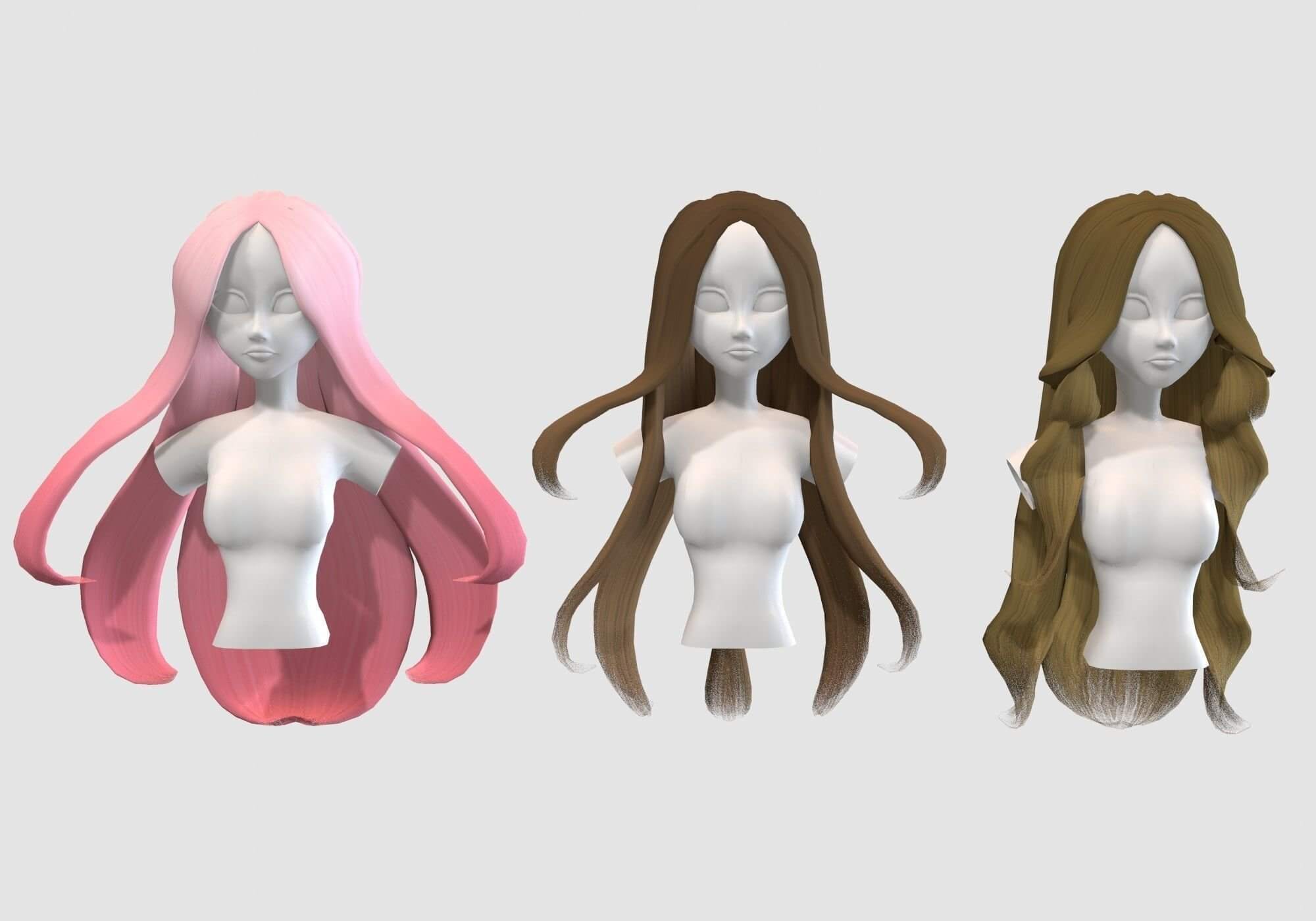 90 Female and Male Hairstyles Collection - 3D Model by nickianimations