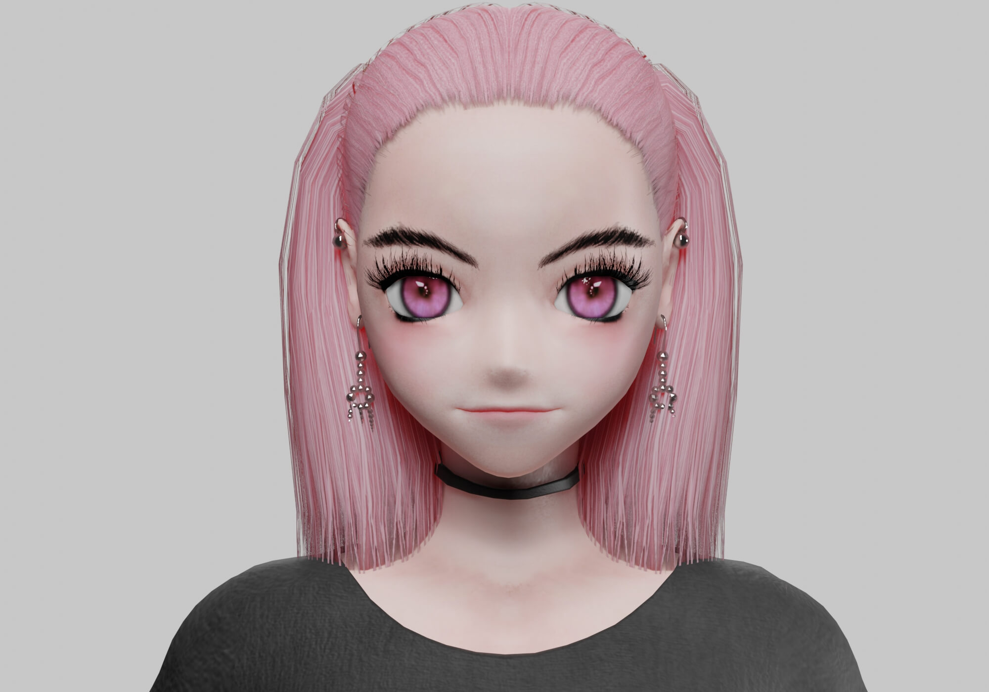 Anime Basic Girl V24881 - 3D Model by nickianimations
