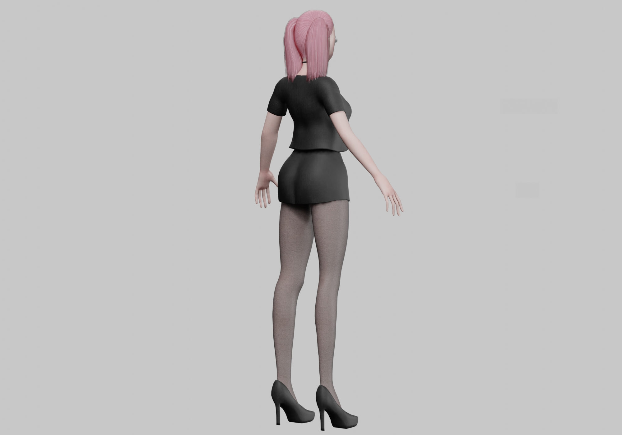 Anime Basic Girl V24881 - 3D Model by nickianimations