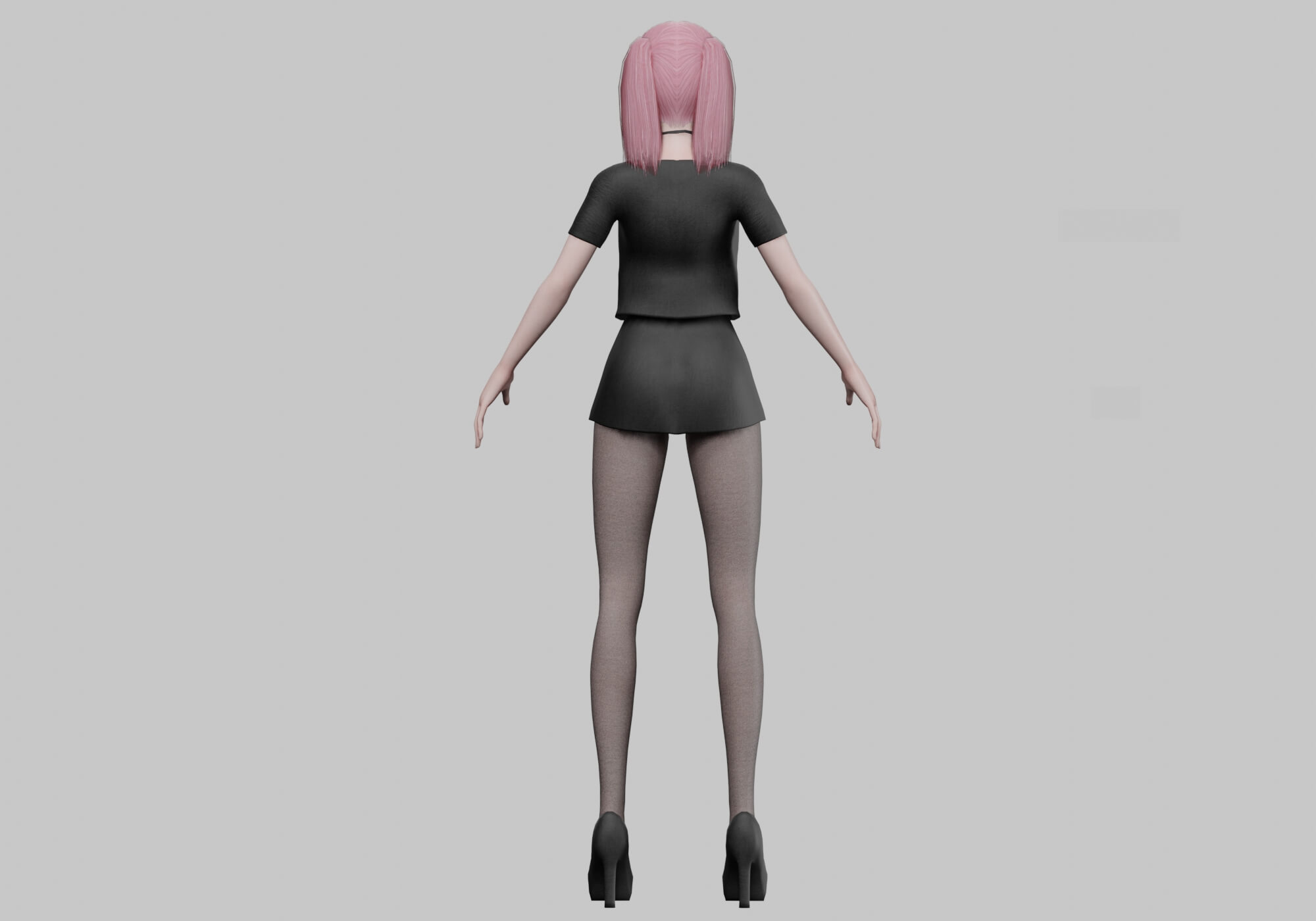 Anime Basic Girl V24881 - 3D Model by nickianimations