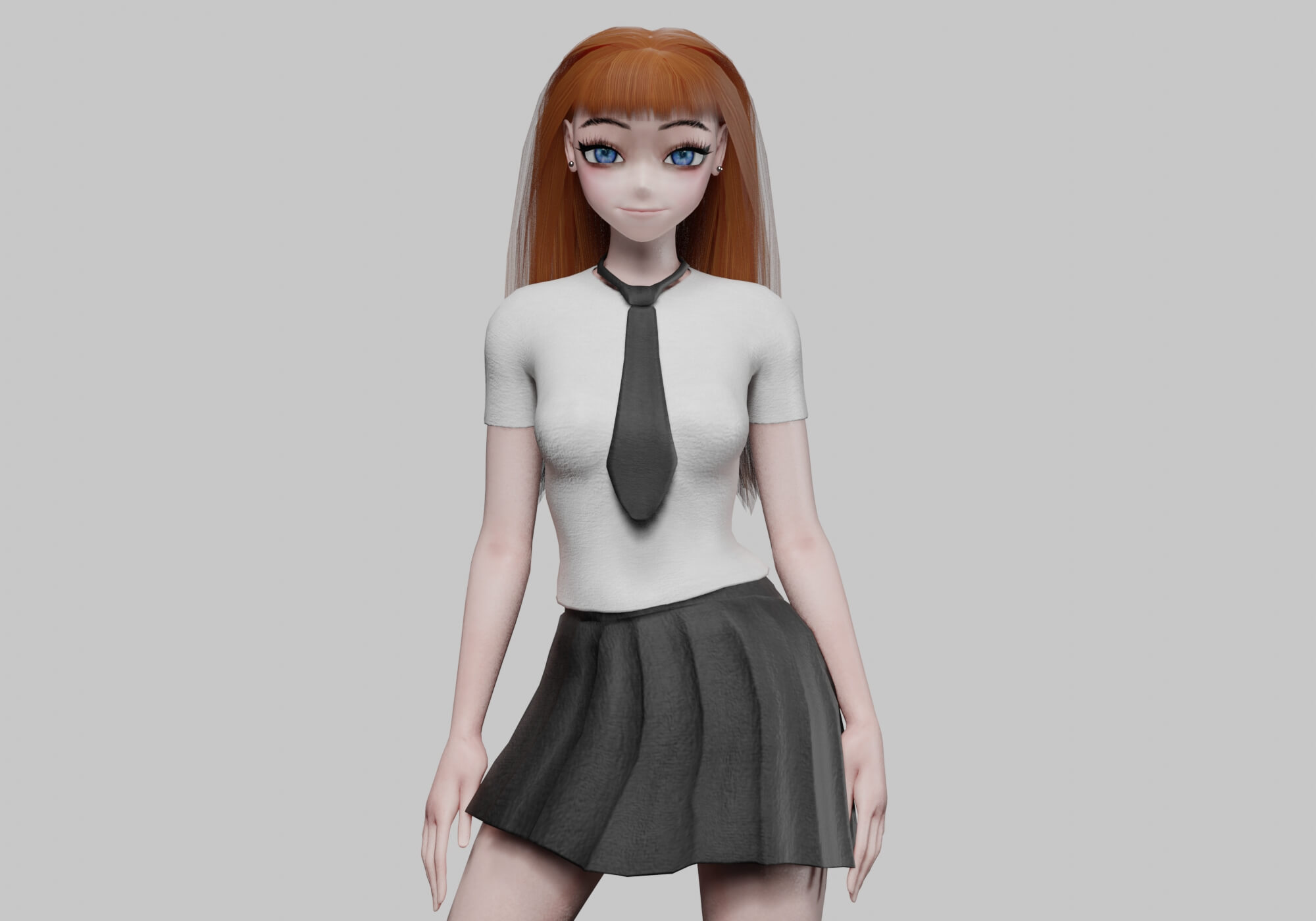 Anime Basic Girl V29007 - 3D Model by nickianimations