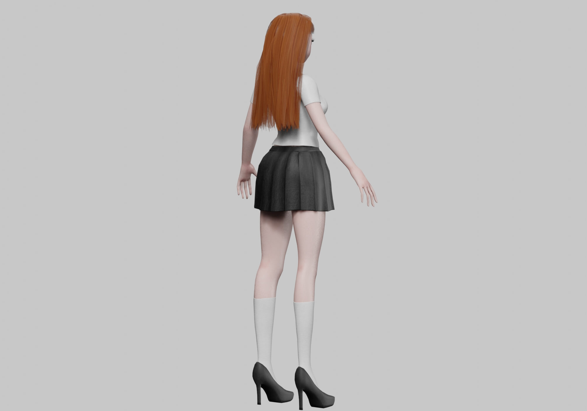 Anime Basic Girl V29007 - 3D Model by nickianimations