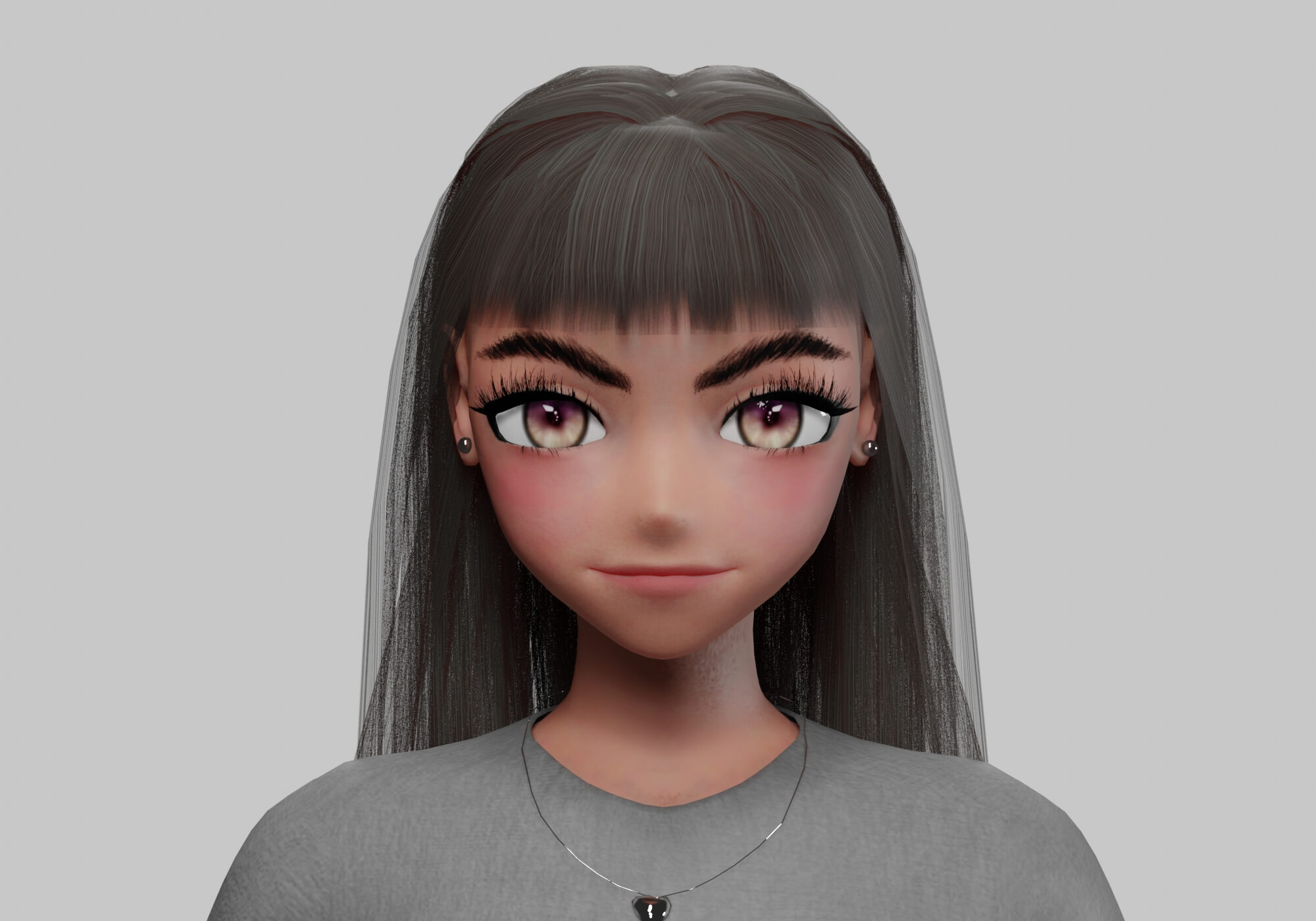 Anime Basic Girl V30379 - 3D Model by nickianimations