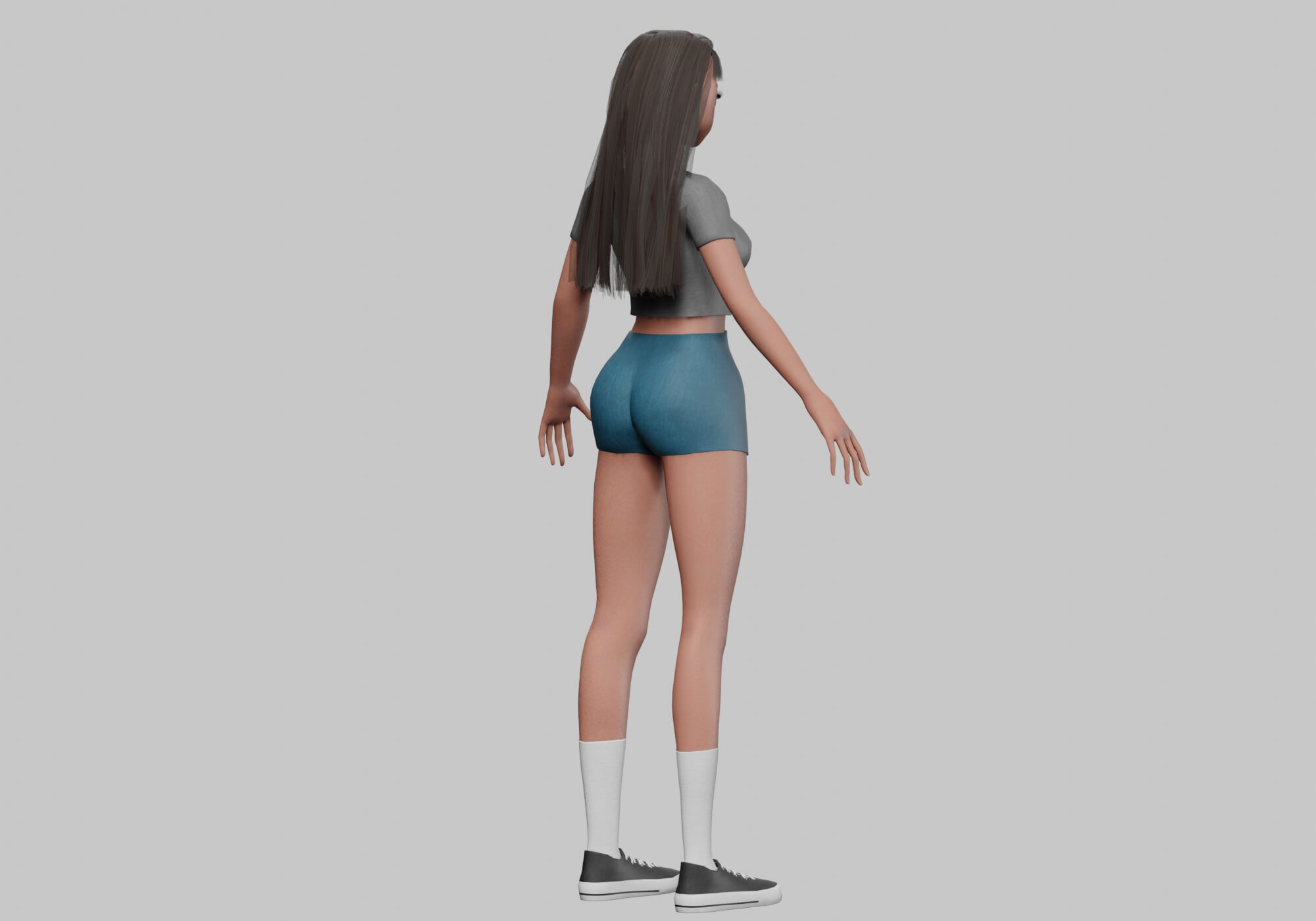 Anime Basic Girl V30379 - 3D Model by nickianimations