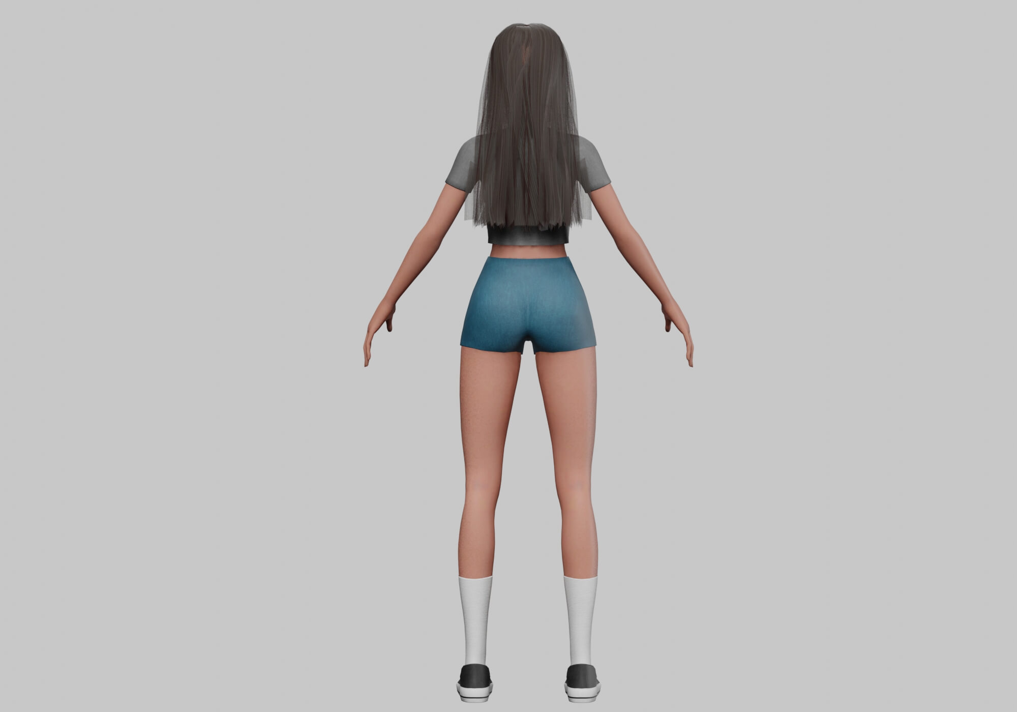 Anime Basic Girl V30379 - 3D Model by nickianimations