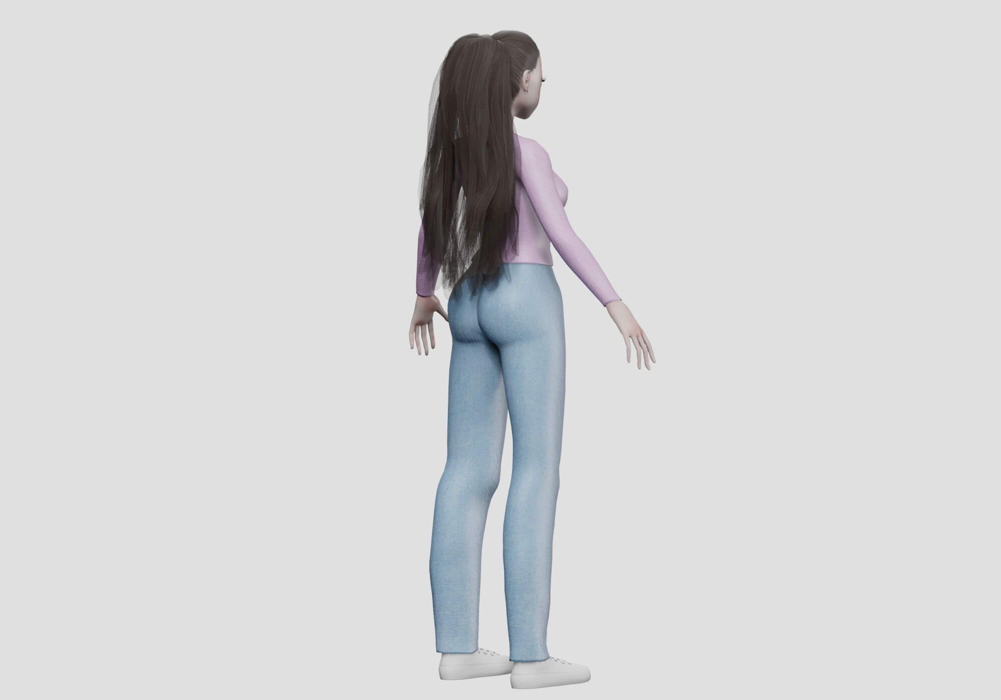 Anime Basic Girl V30635 - 3D Model by nickianimations
