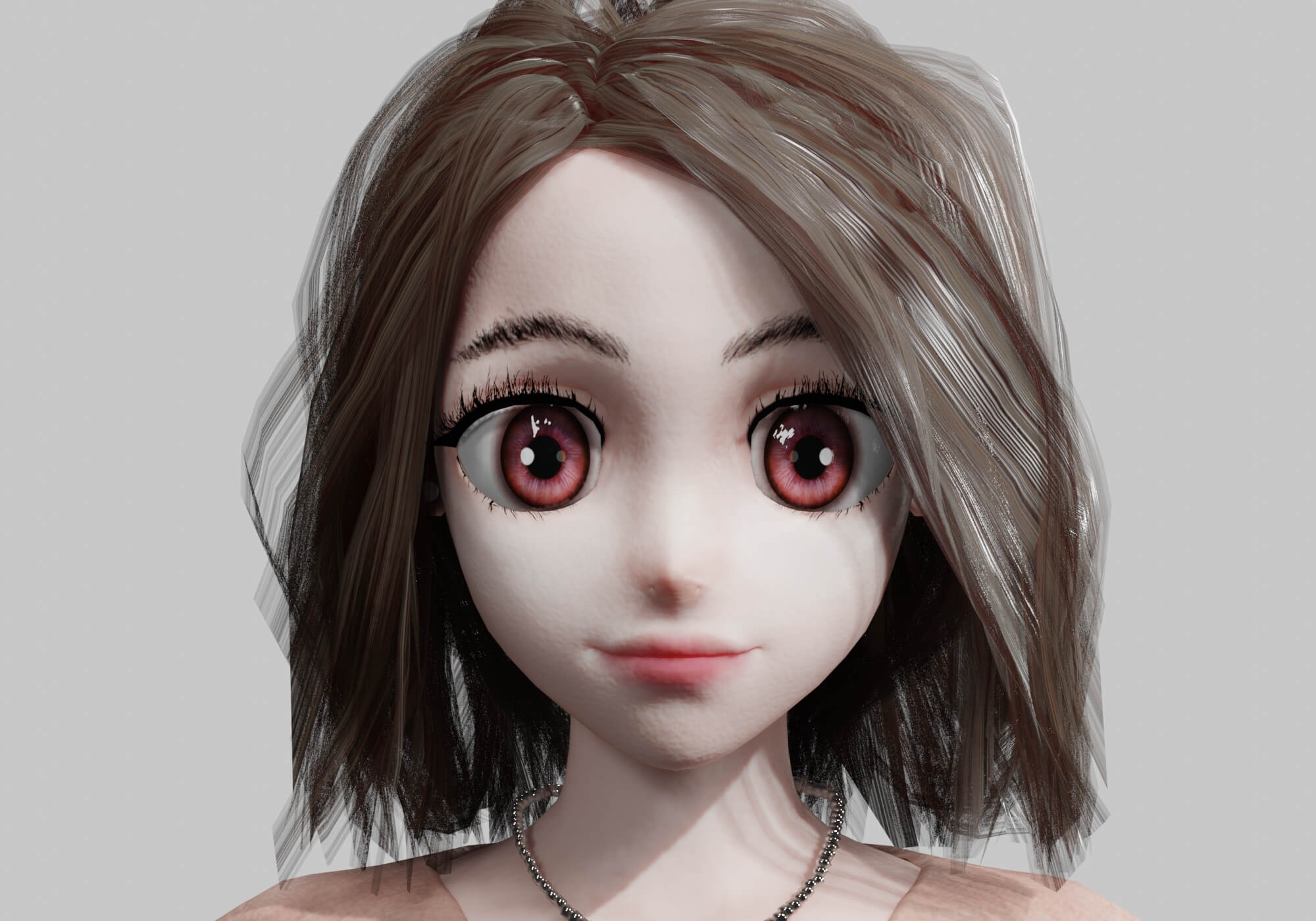 Anime Basic Girl V32360 - 3D Model by nickianimations