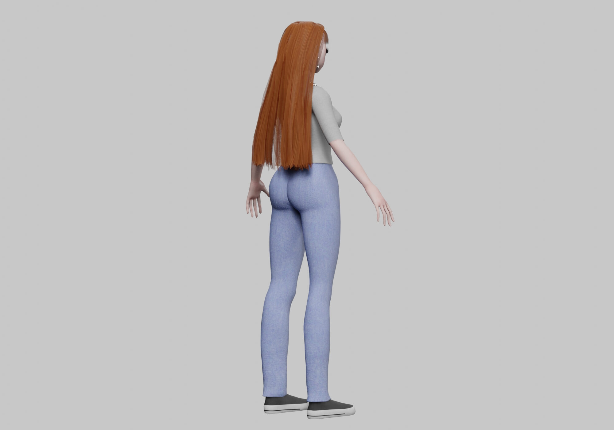 Anime Basic Girl V33855 - 3D Model by nickianimations