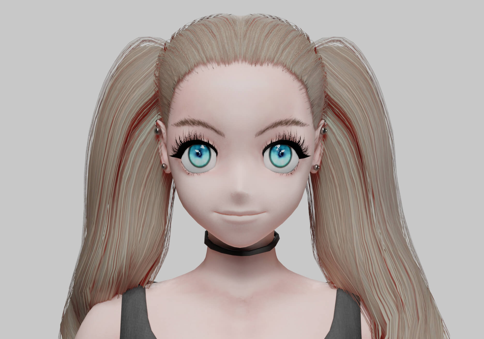 Anime Basic Girl V36995 - 3D Model by nickianimations