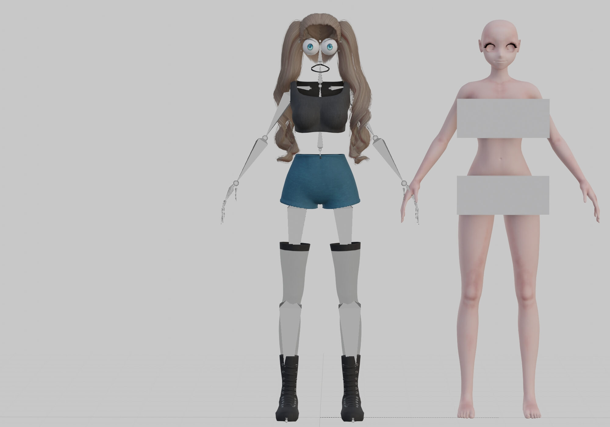 Anime Basic Girl V36995 - 3D Model by nickianimations