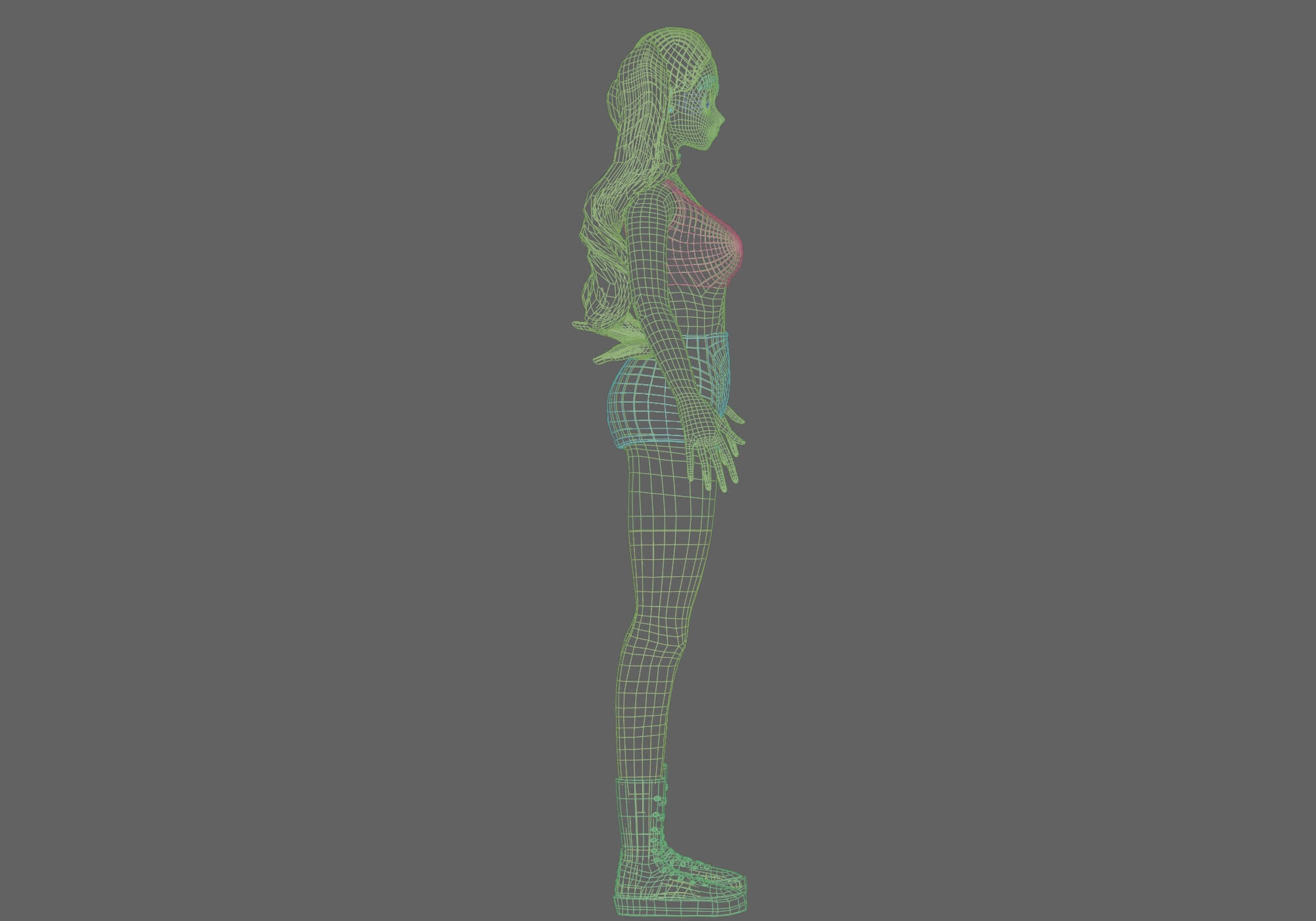 Anime Basic Girl V36995 - 3D Model by nickianimations