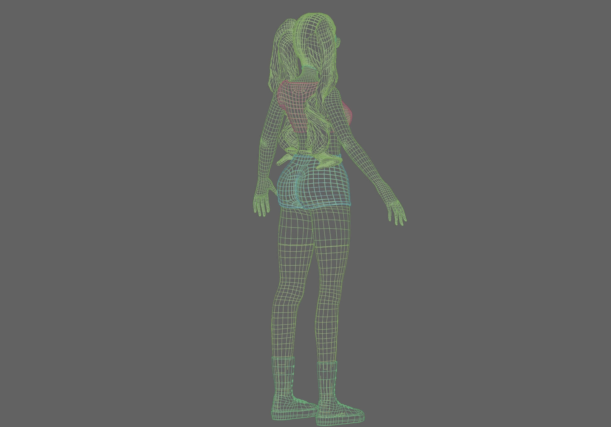 Anime Basic Girl V36995 - 3D Model by nickianimations