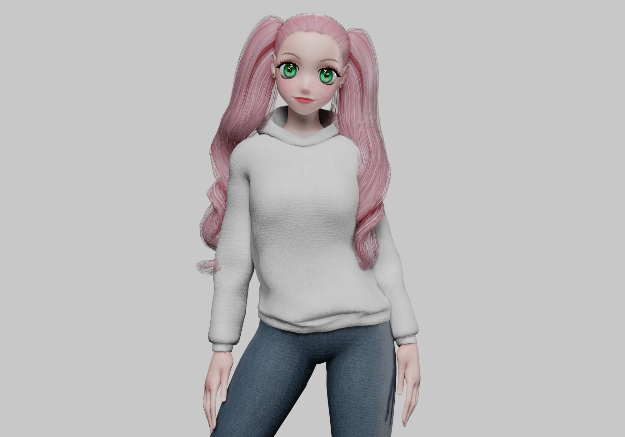 Anime Basic Girl V37354 - 3D Model by nickianimations