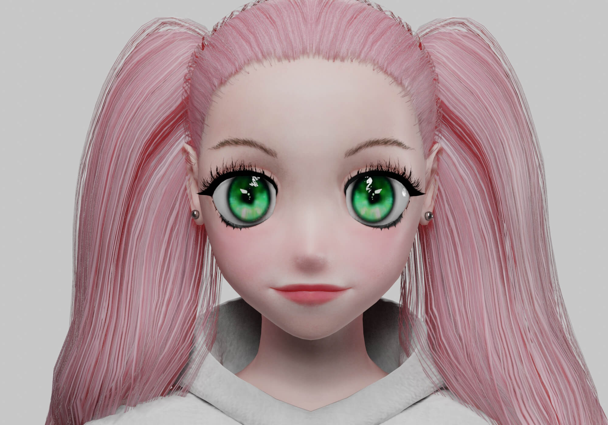 Anime Basic Girl V37354 - 3D Model by nickianimations