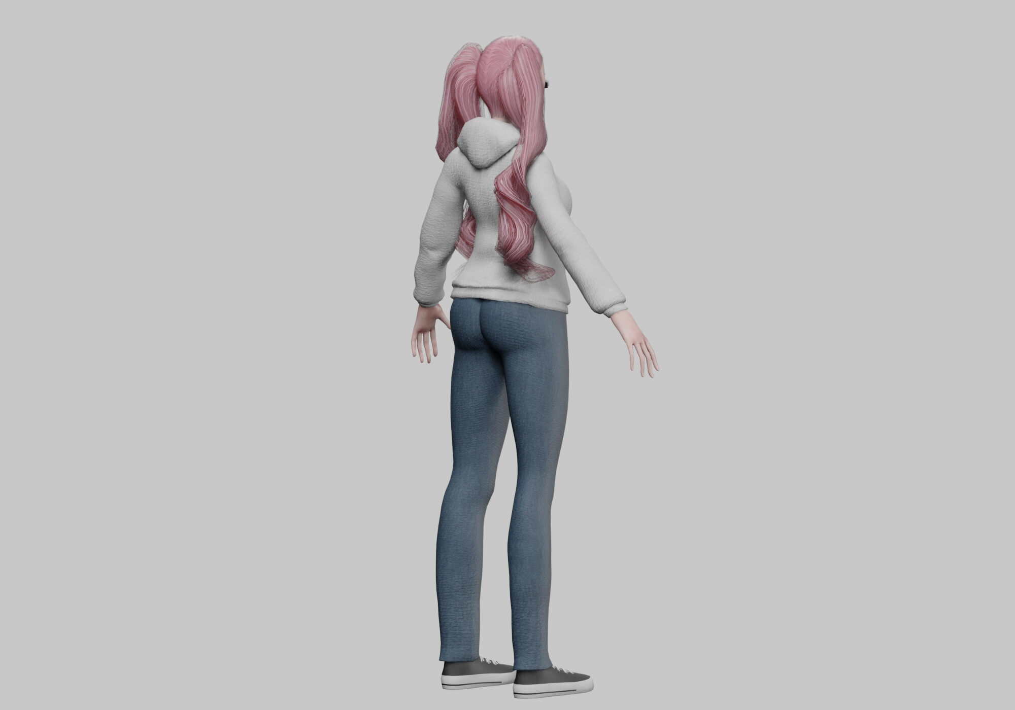 Anime Basic Girl V37354 - 3D Model by nickianimations