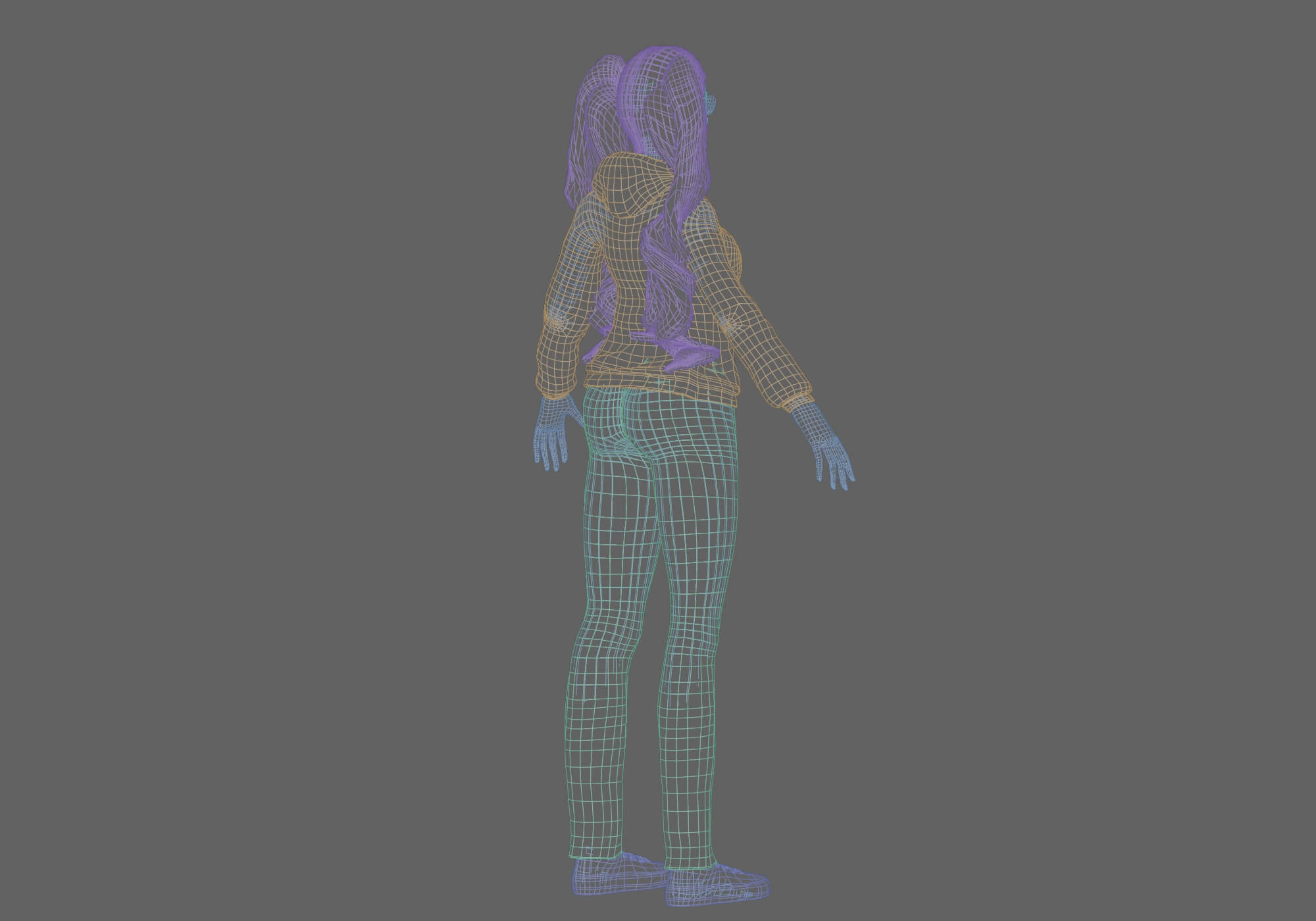 Anime Basic Girl V37354 - 3D Model by nickianimations