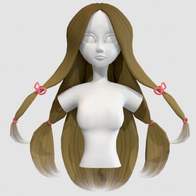Anime Cartoon Hairstyle - 3D Model by nickianimations