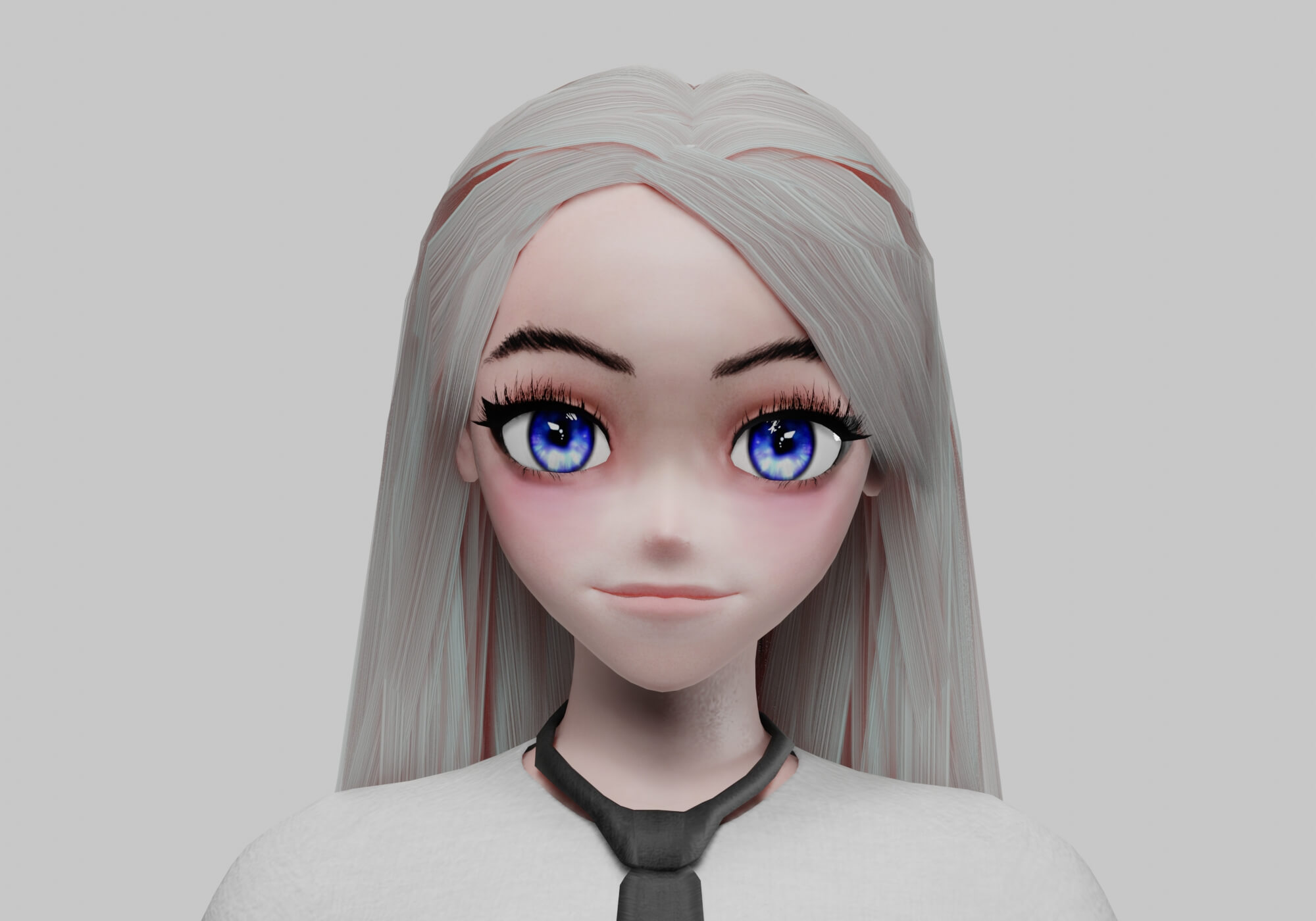 Anime Cute Girl V31165 3d Model By Nickianimations 