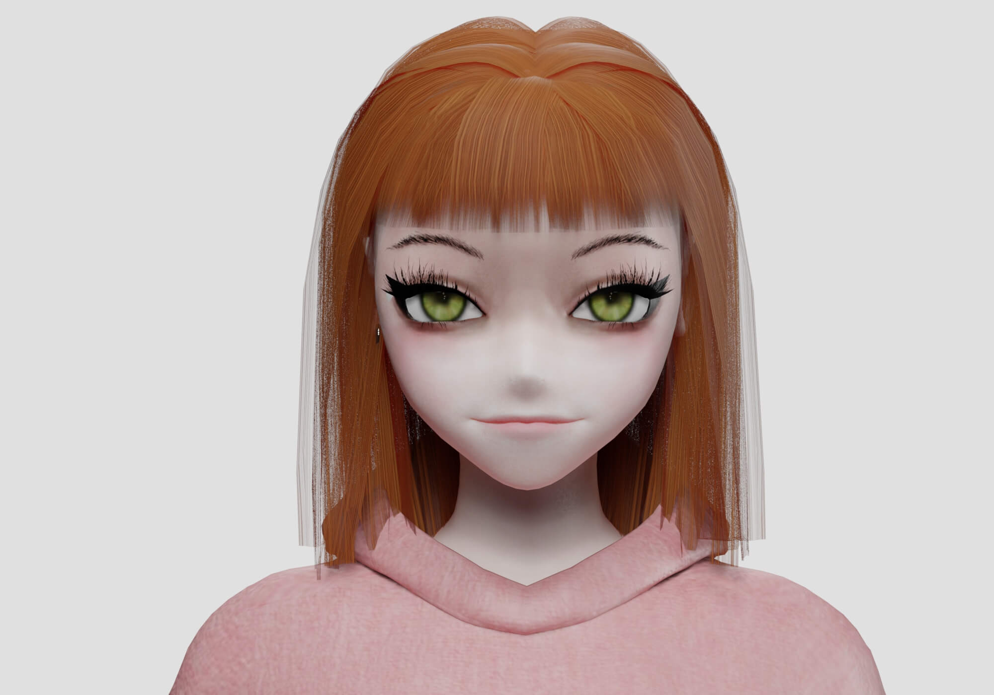 Anime Cute Girl V31452 - 3D Model by nickianimations