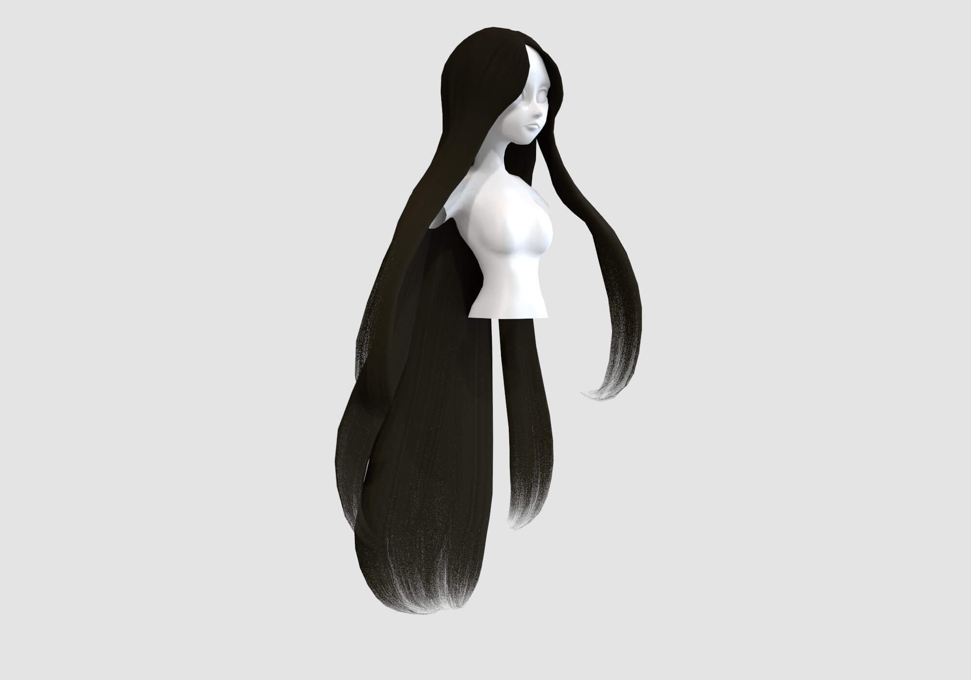 Anime Long Hairstyle - 3D Model by nickianimations