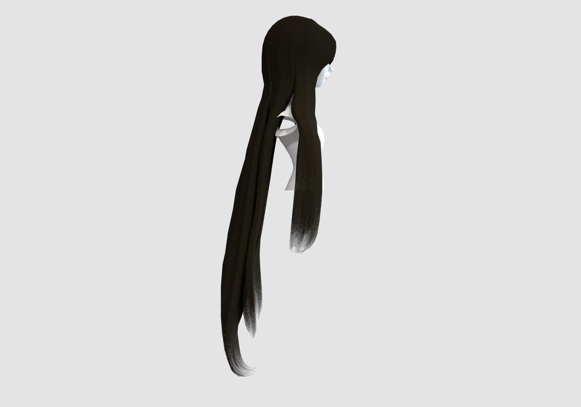 Anime Long Hairstyle - 3D Model by nickianimations