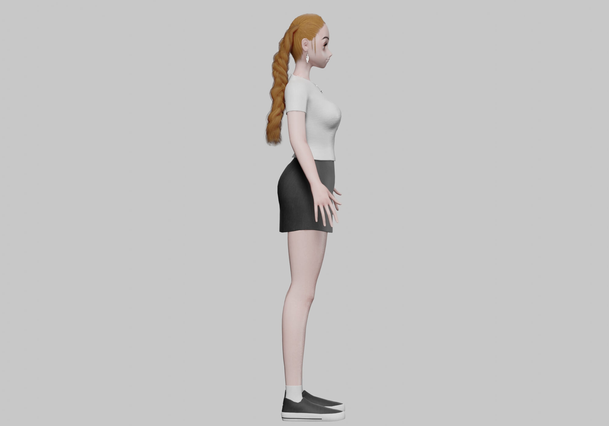 Anime Standard Girl V28104 - 3D Model by nickianimations