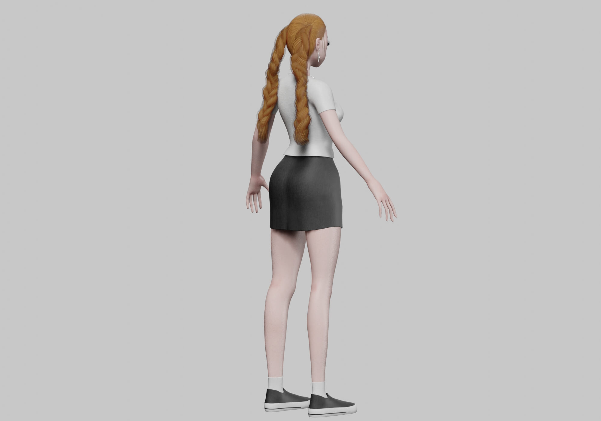 Anime Standard Girl V28104 - 3D Model by nickianimations