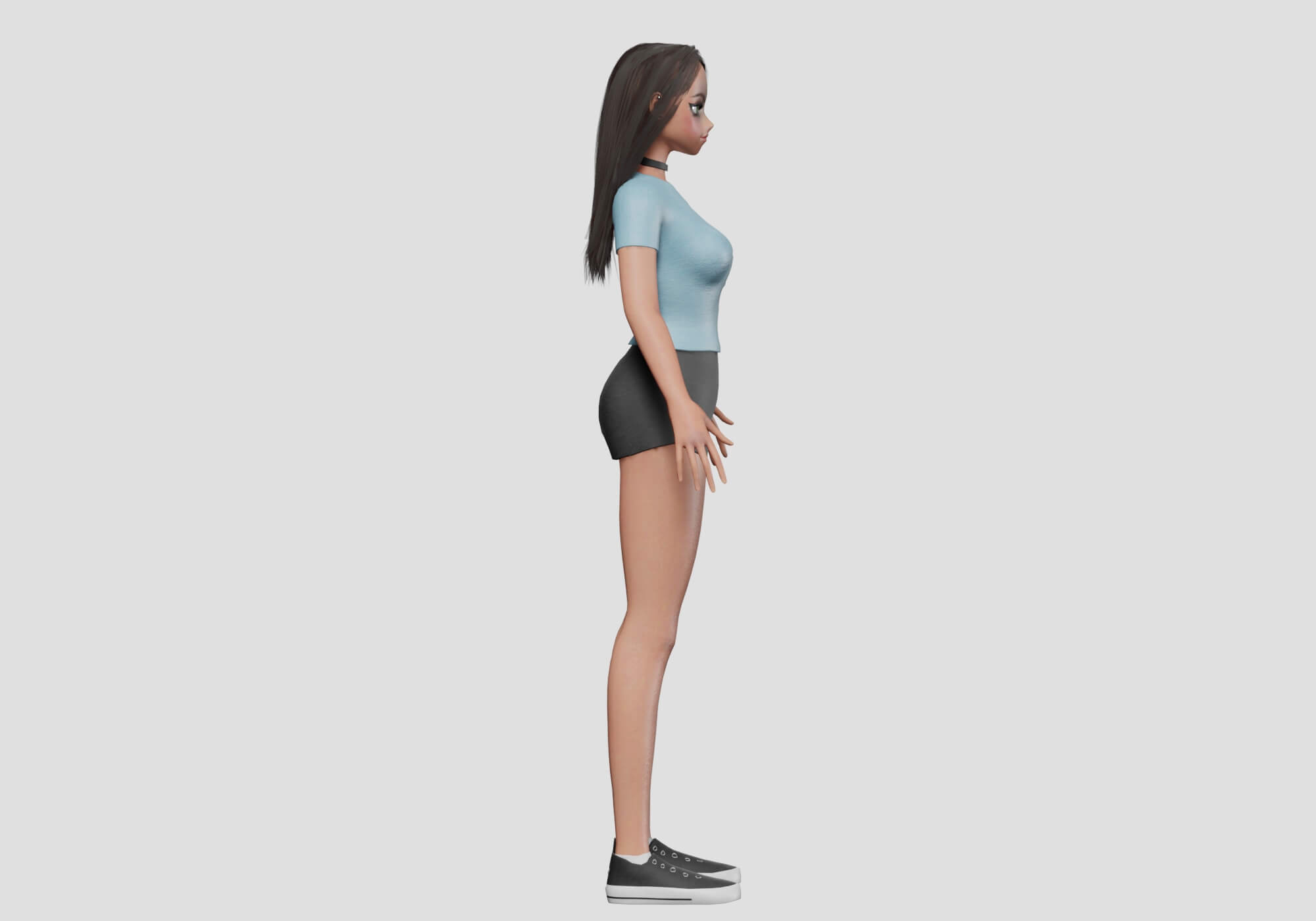 Anime Standard Girl V32132 - 3D Model by nickianimations