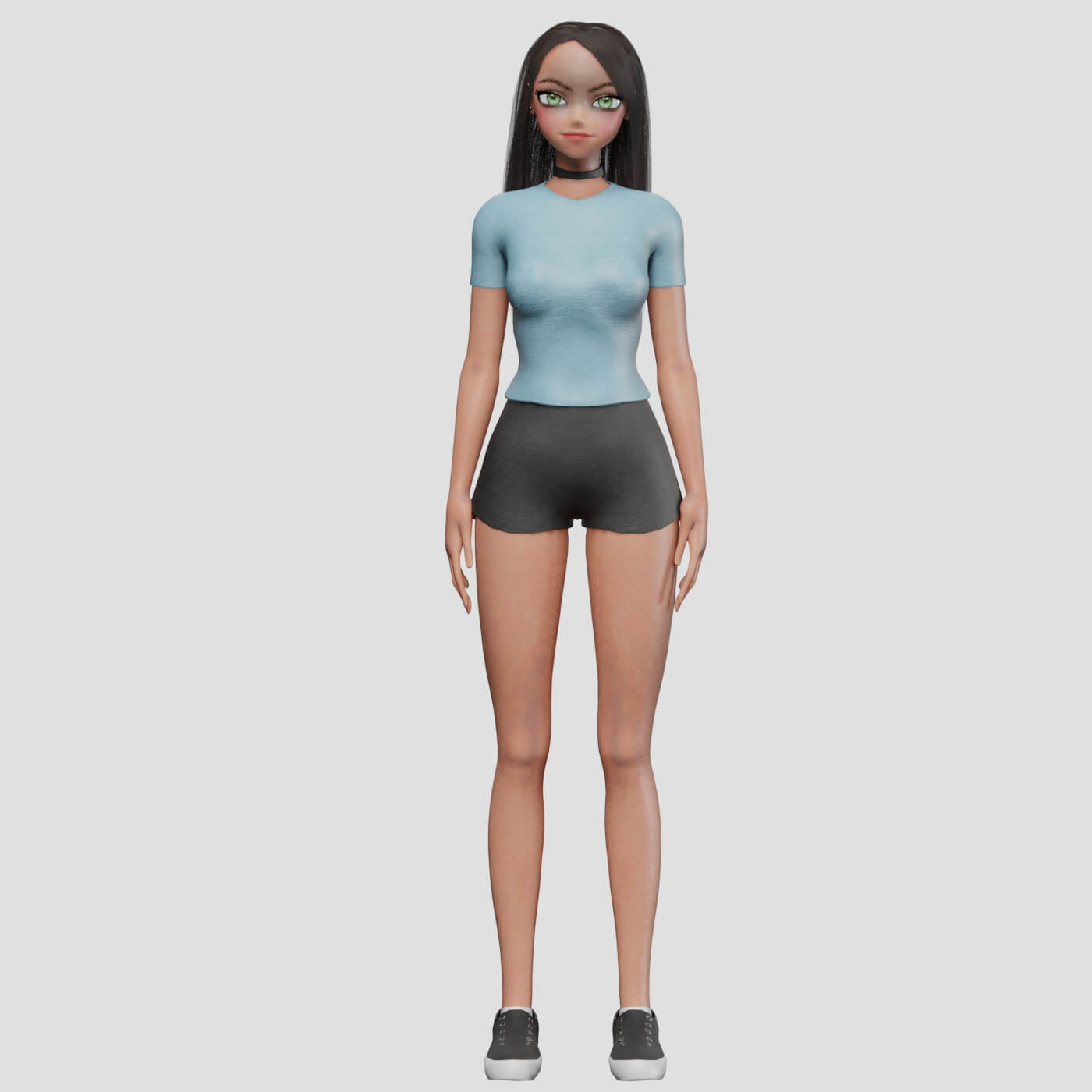 Anime Standard Girl V32132 - 3D Model by nickianimations