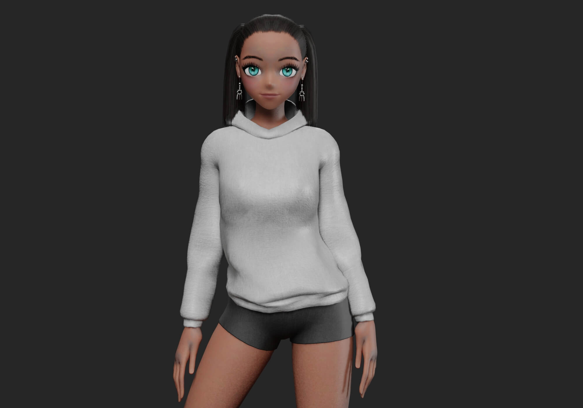 Anime Stylized Girl V24057 - 3D Model by nickianimations