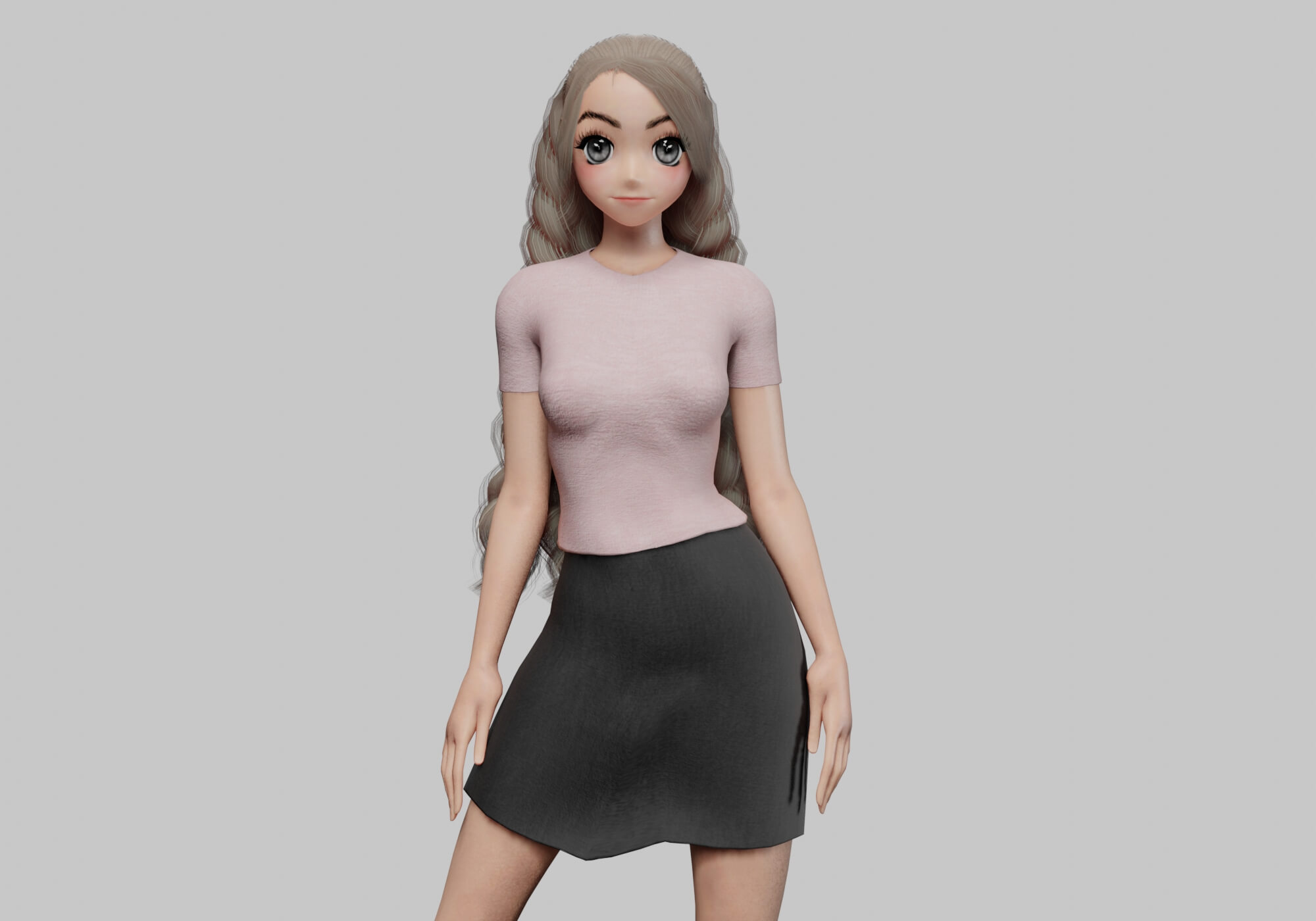 Anime Stylized Girl V32427 - 3D Model by nickianimations