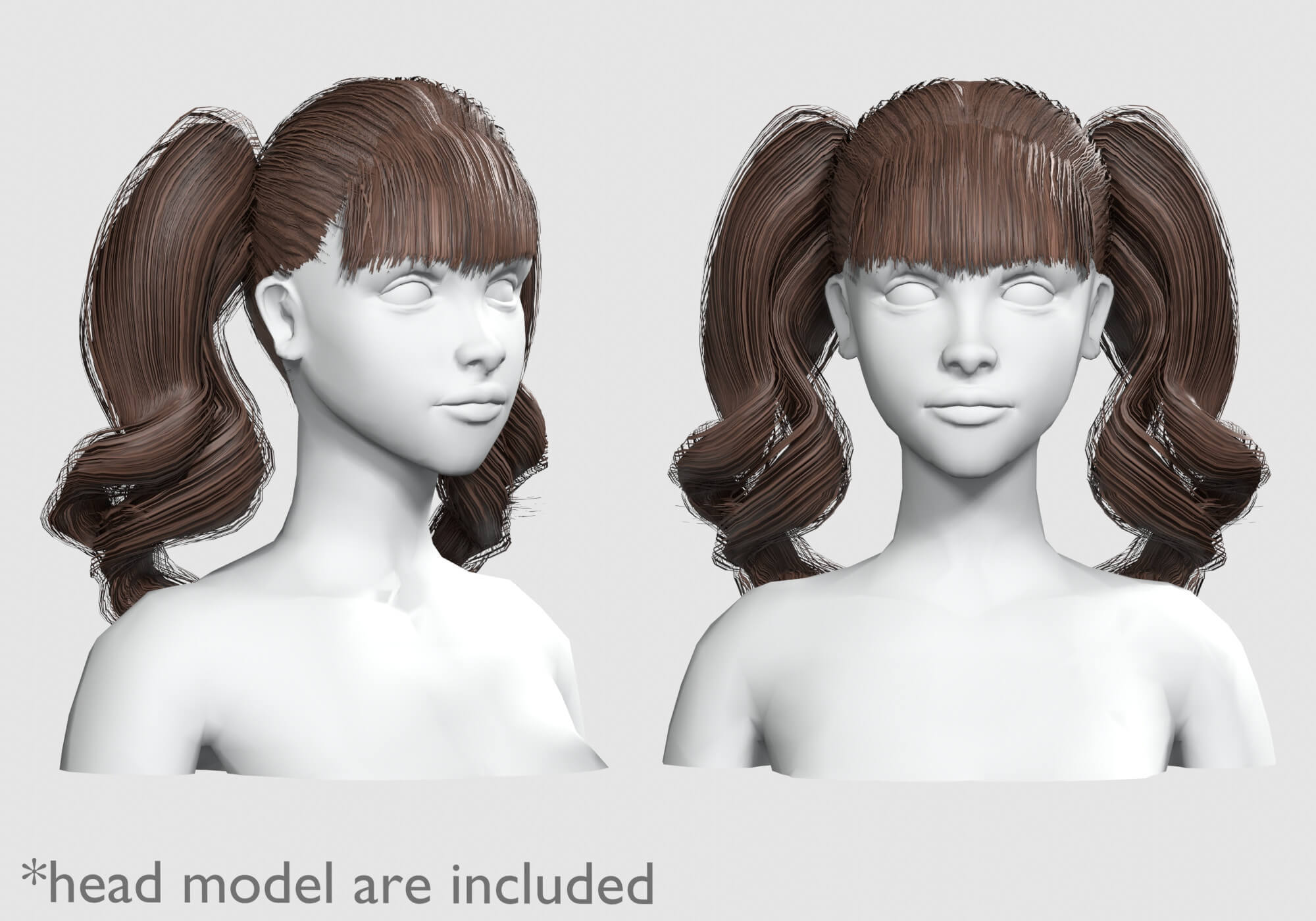 Bangs Cute Hairstyle V10827 - 3D Model by nickianimations