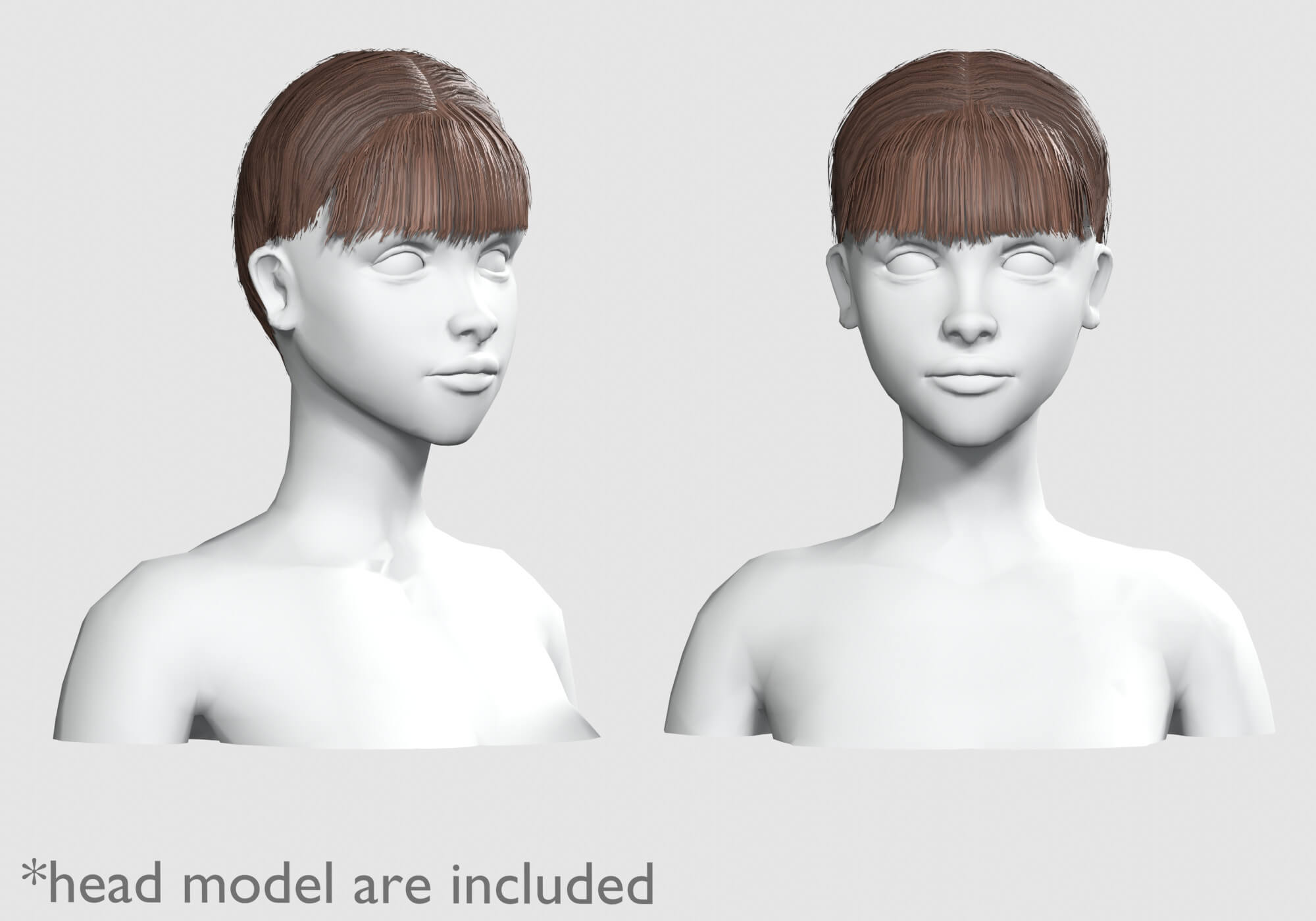 Bangs Tight Hairstyle V4204 - 3D Model by nickianimations