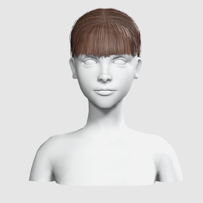 Bangs Tight Hairstyle V4204 - 3D Model by nickianimations
