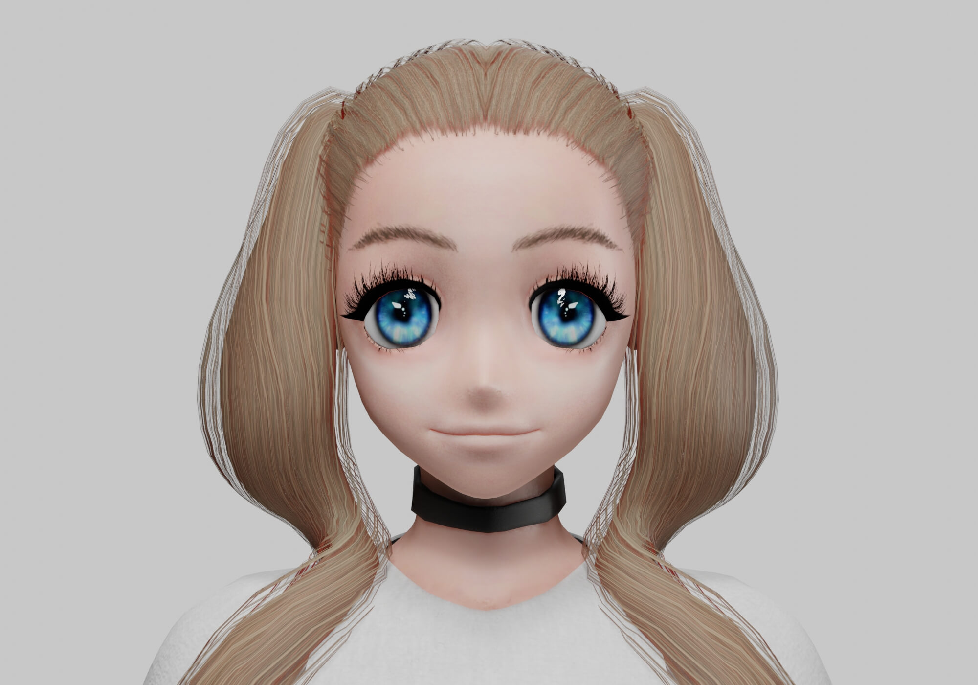 Basic Anime Girl V27846 - 3D Model by nickianimations