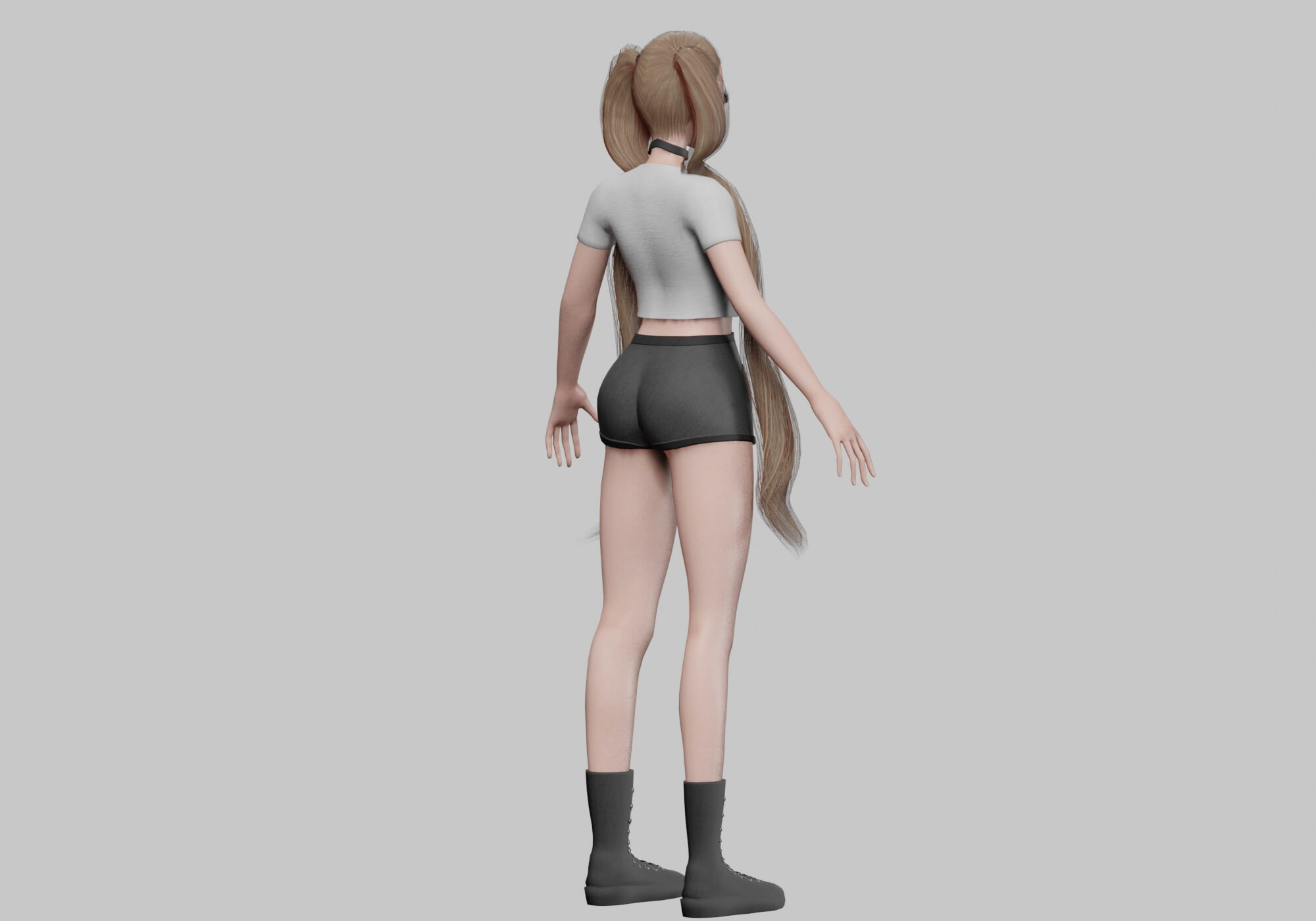Basic Anime Girl V27846 - 3D Model by nickianimations