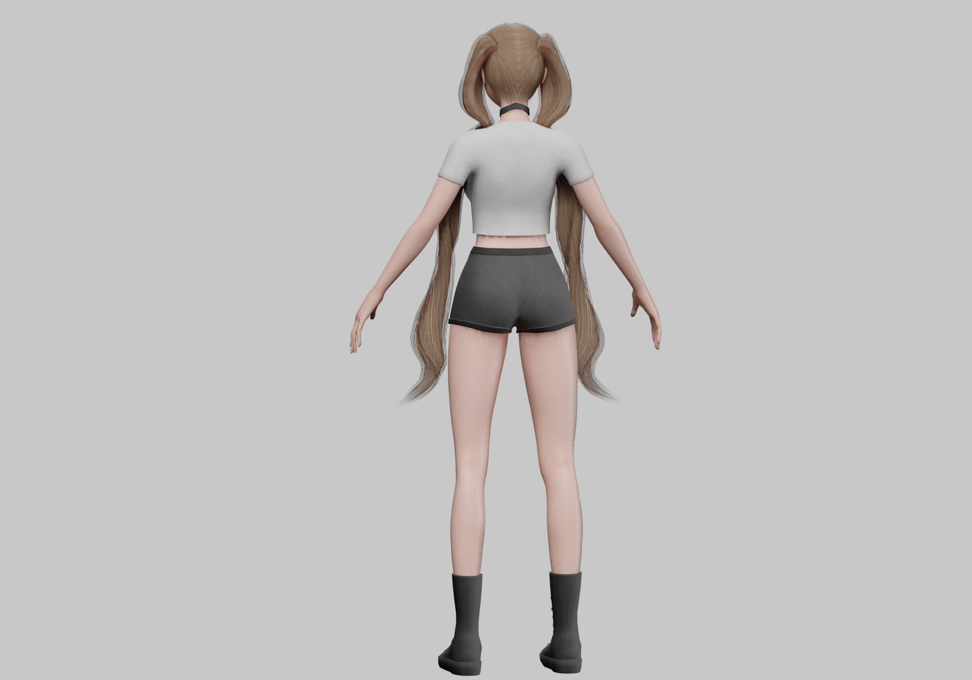 Basic Anime Girl V27846 - 3D Model by nickianimations