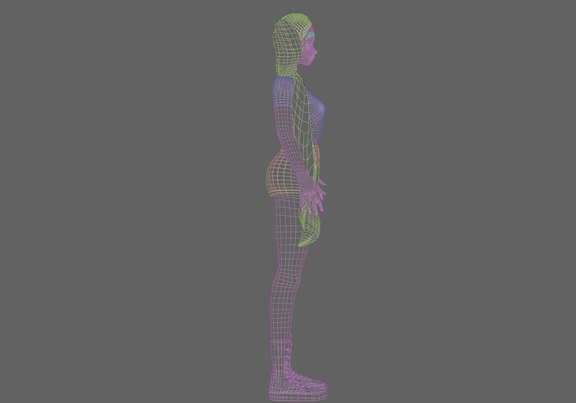 Basic Anime Girl V27846 - 3D Model by nickianimations