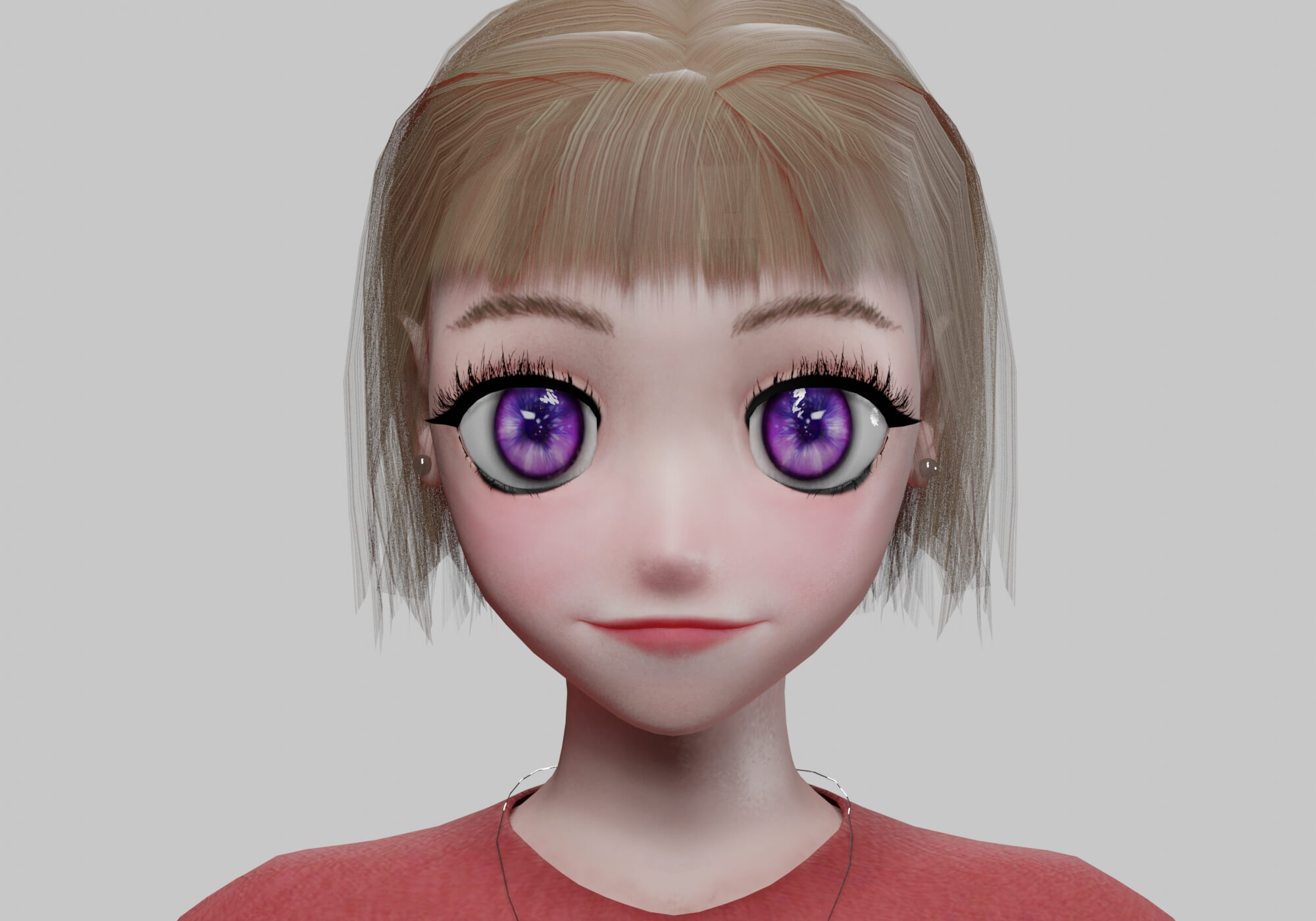 Basic Anime Girl V32633 - 3D Model by nickianimations