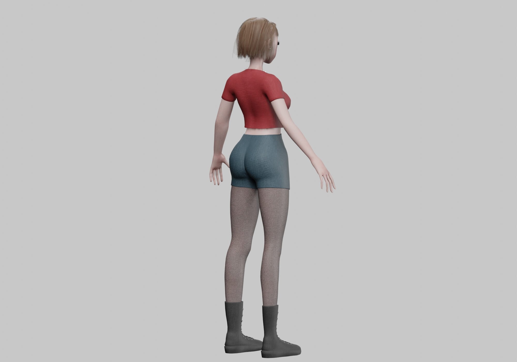 Basic Anime Girl V32633 - 3D Model by nickianimations