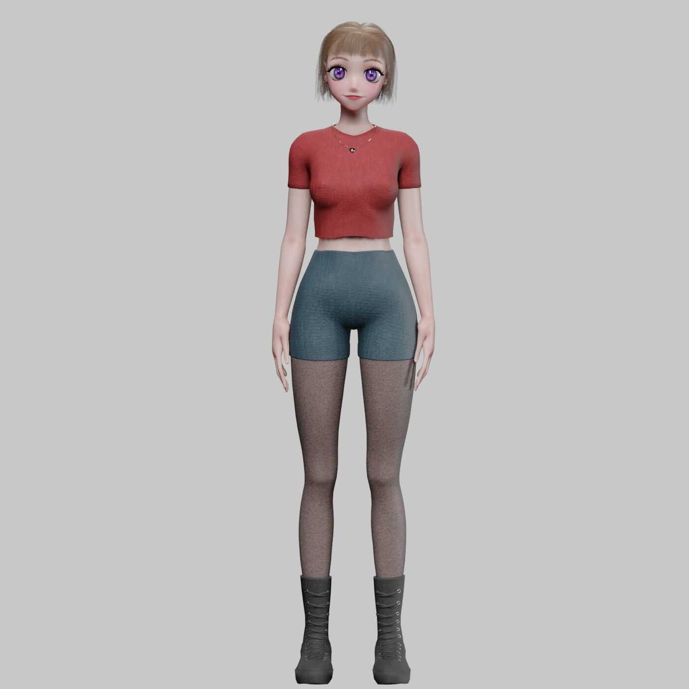 Basic Anime Girl V32633 - 3D Model by nickianimations