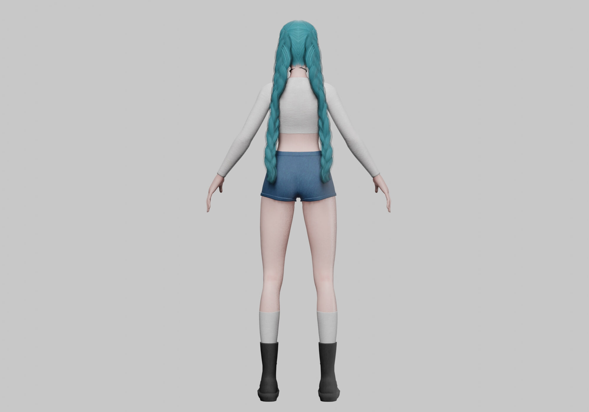 Basic Anime Girl V32758 - 3D Model by nickianimations