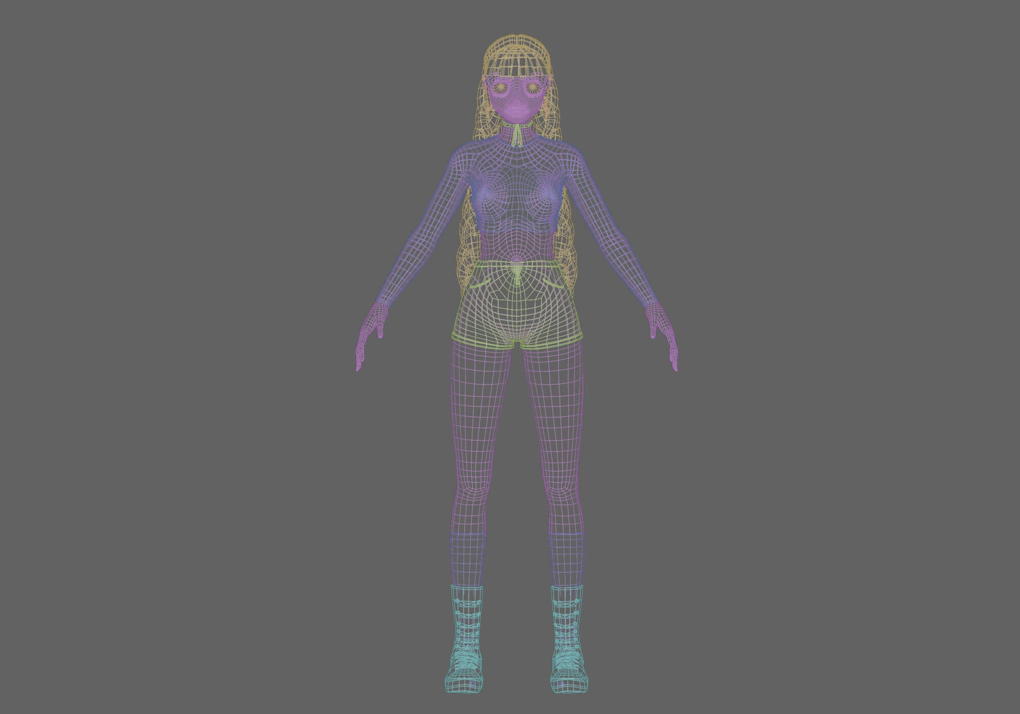 Basic Anime Girl V32758 - 3D Model by nickianimations