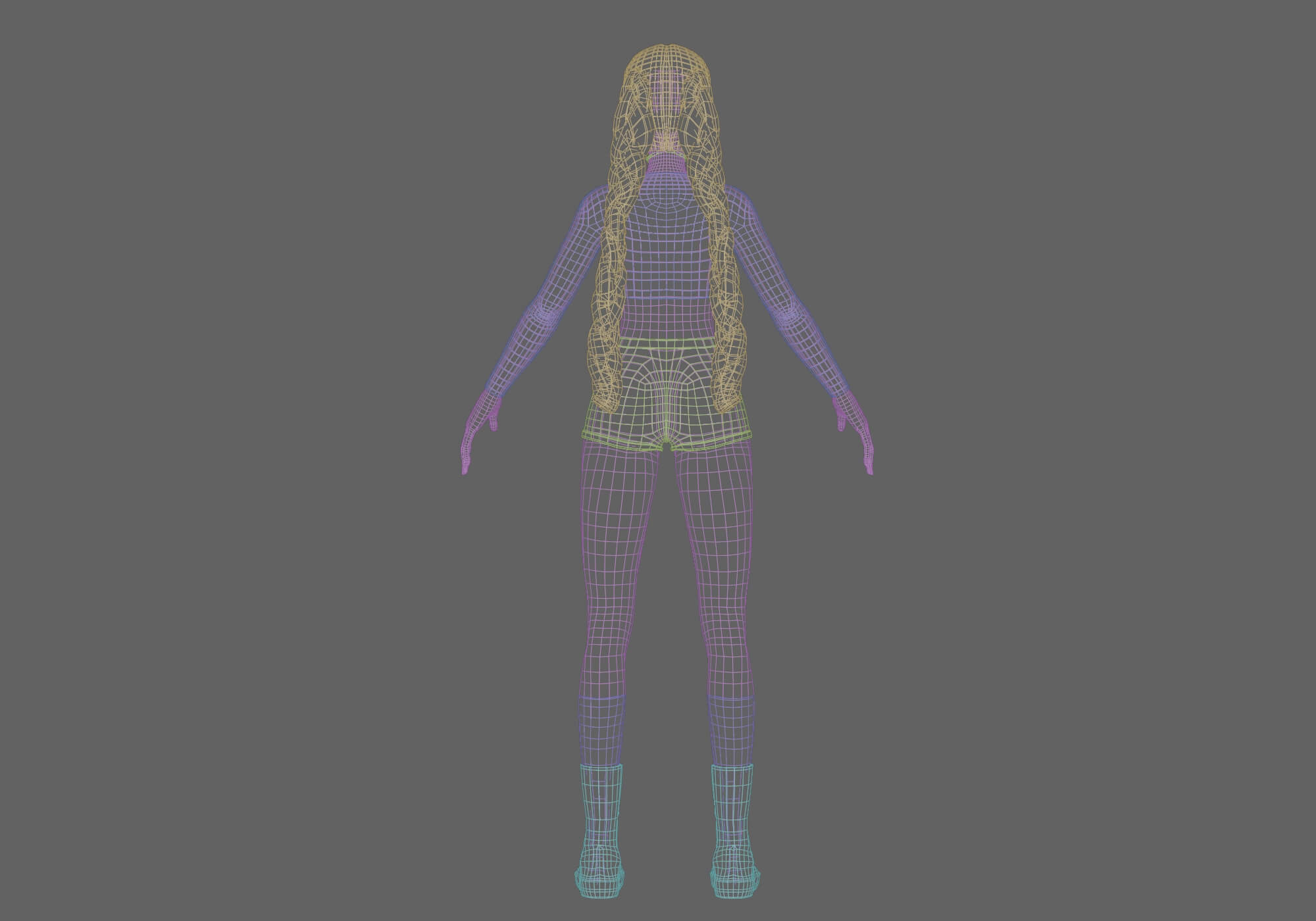 Basic Anime Girl V32758 - 3D Model by nickianimations