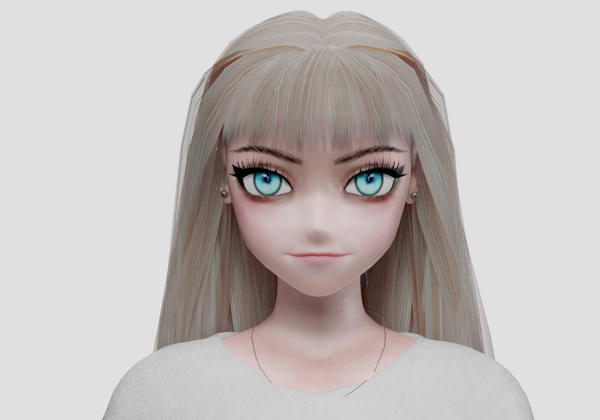 Basic Anime Girl V33020 - 3D Model by nickianimations
