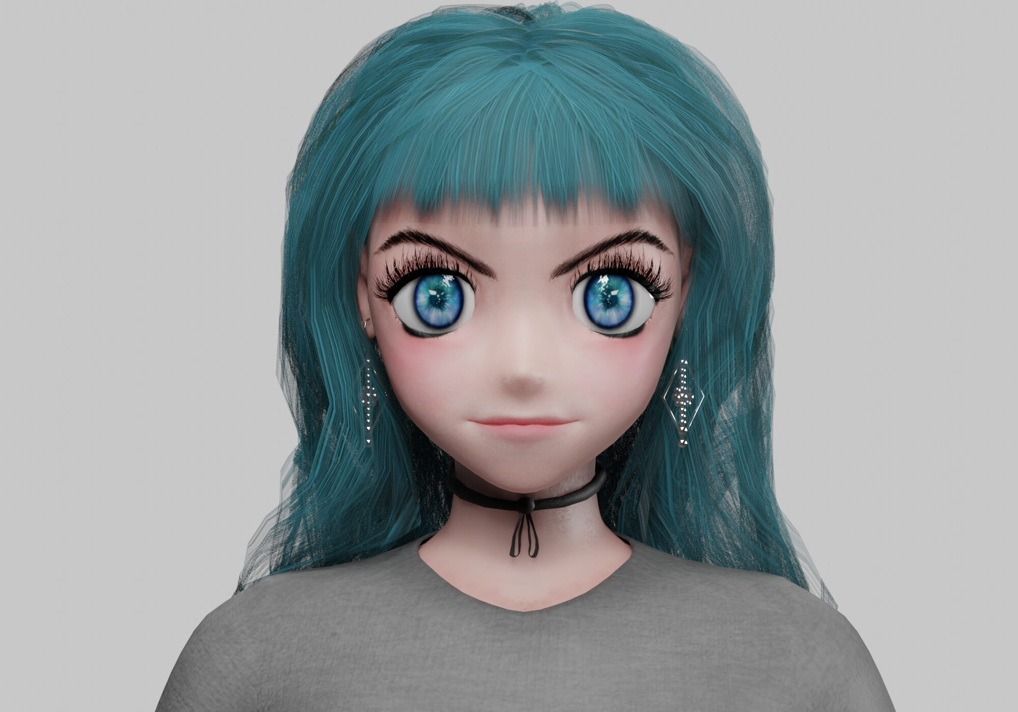 Basic Anime Girl V33514 - 3D Model by nickianimations