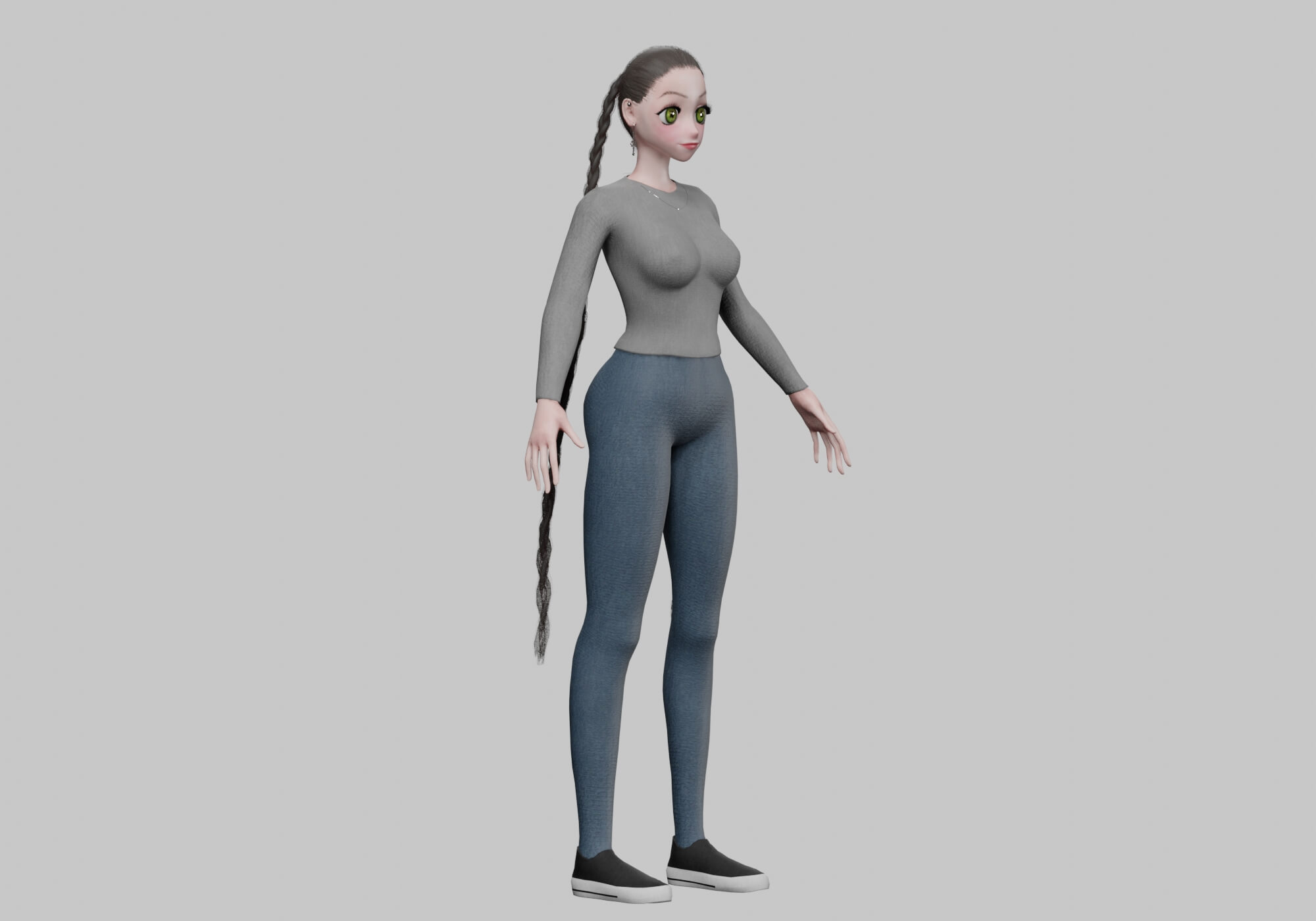 Basic Beautiful Girl V35652 - 3D Model by nickianimations
