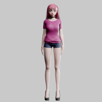 Basic Beautiful Woman V27357 - 3D Model by nickianimations